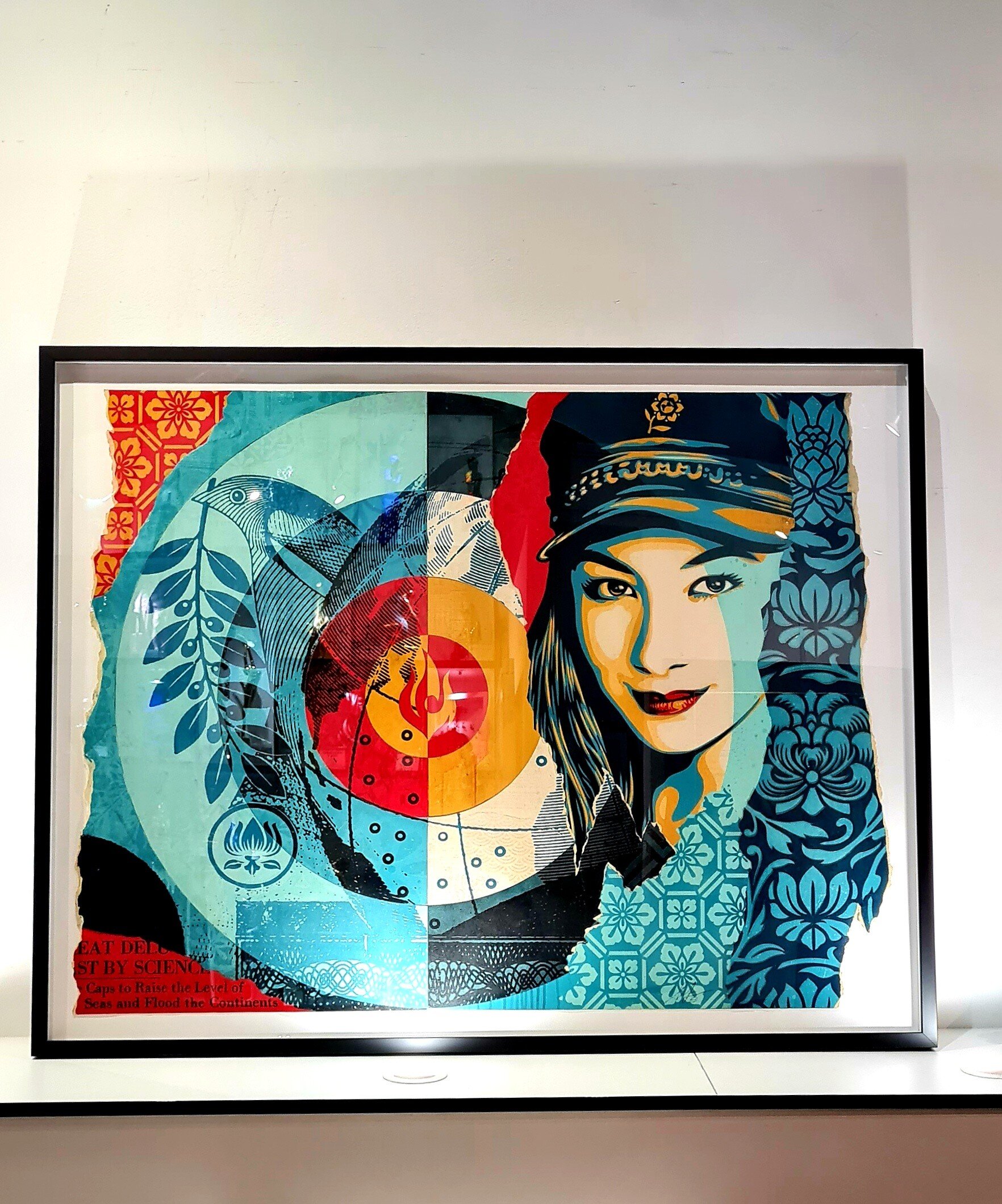 Raise the Level von Shepard Fairey (2023): Malerei Acryl, Collage auf ...