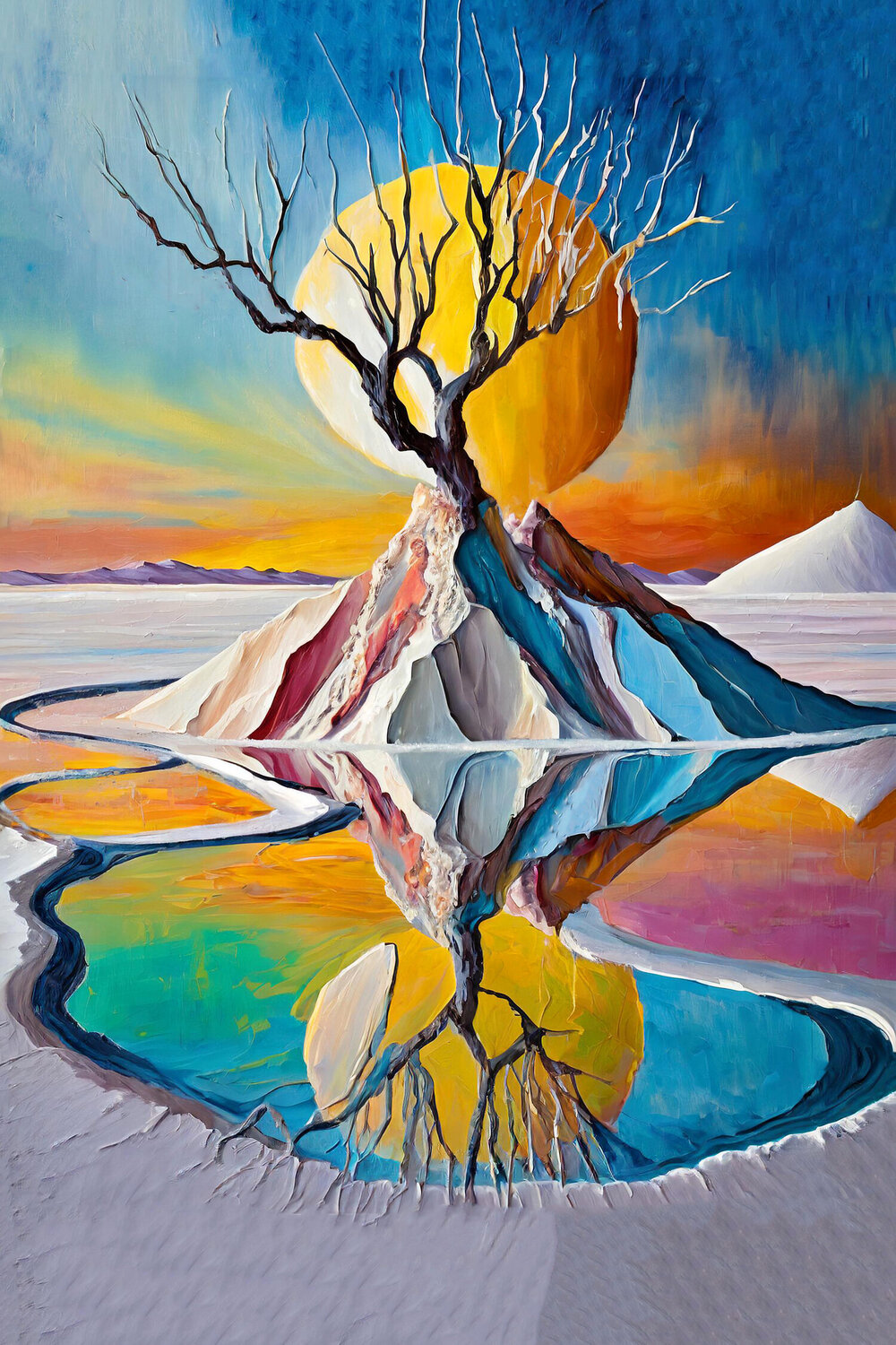 SALAR DE UYUNI (AI_511) by Eugenio Tocchet (2024) : Digital Digital on Canvas - SINGULART