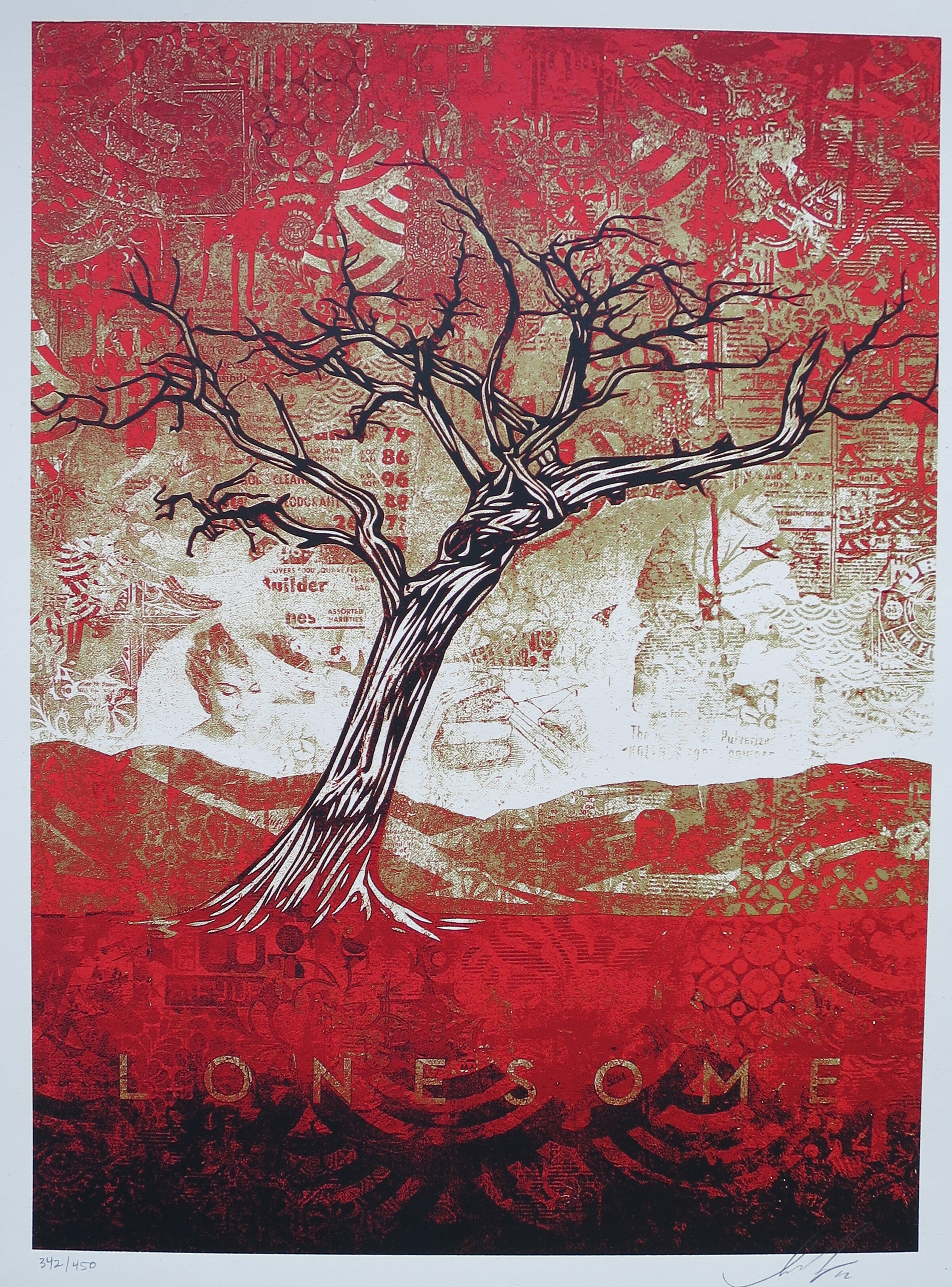 Tom Dula Black de Shepard Fairey (2012) : Édition Sérigraphie sur ...