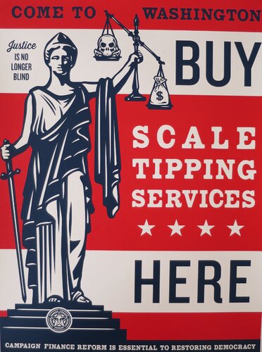 Scale Tipping by Shepard Fairey (2014) : Print Screen Printing on Paper ...