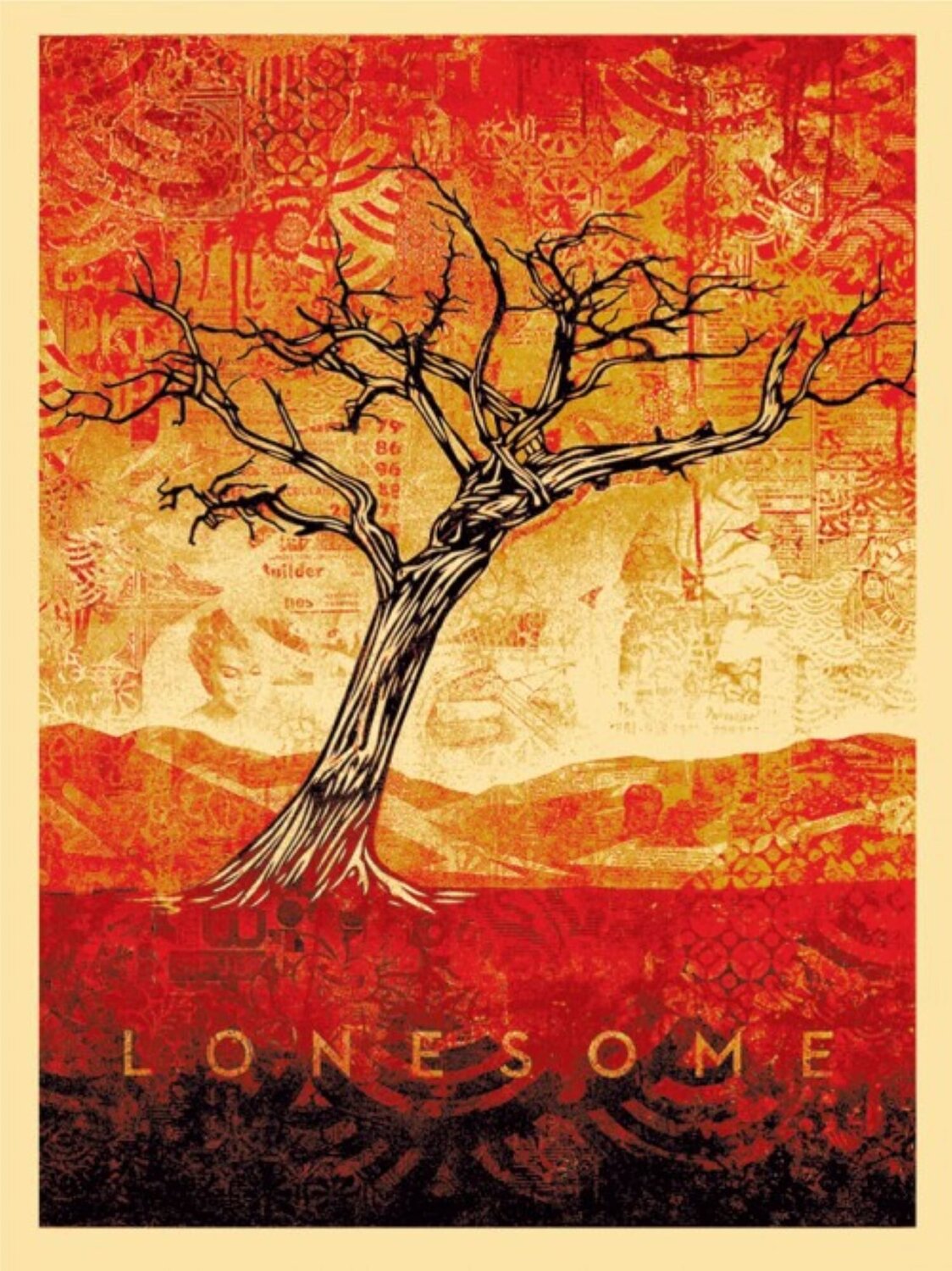 Tom Dula Black de Shepard Fairey (2012): Impresión Serigrafía en Papel ...