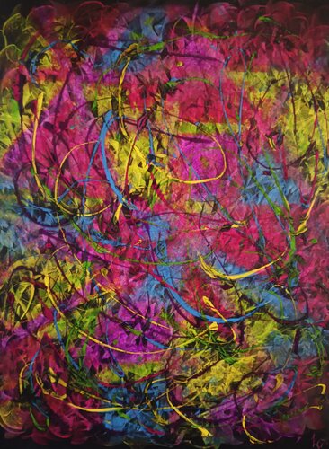 Neonish de Lisa Cardenas (2023) : Peinture Acrylique, Huile sur Toile ...