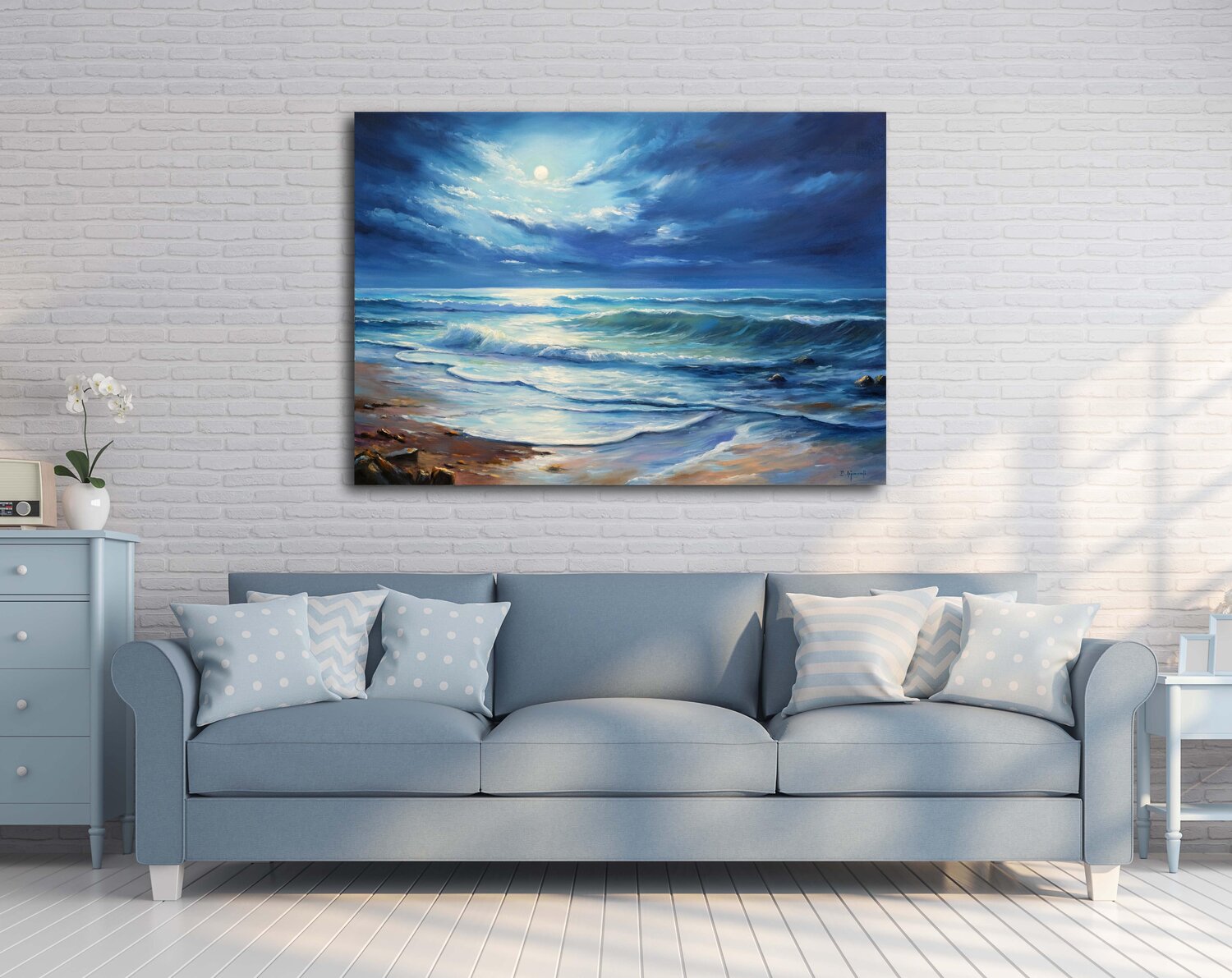 Dreaming Moonlight by Behshad Arjomandi (2024) : Painting Oil on Canvas ...