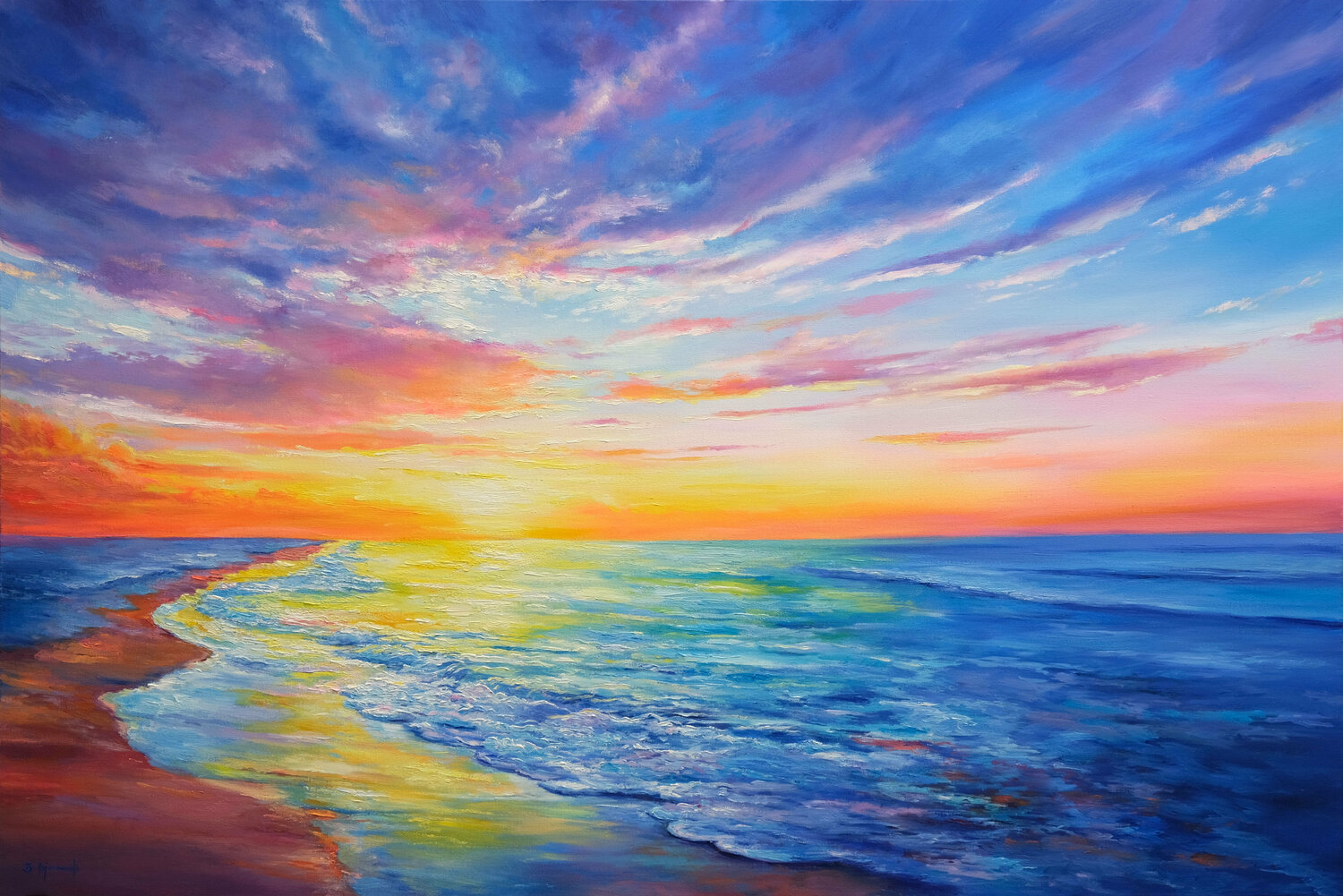 Magical Seascape by Behshad Arjomandi (2022) : Painting Oil on Canvas ...