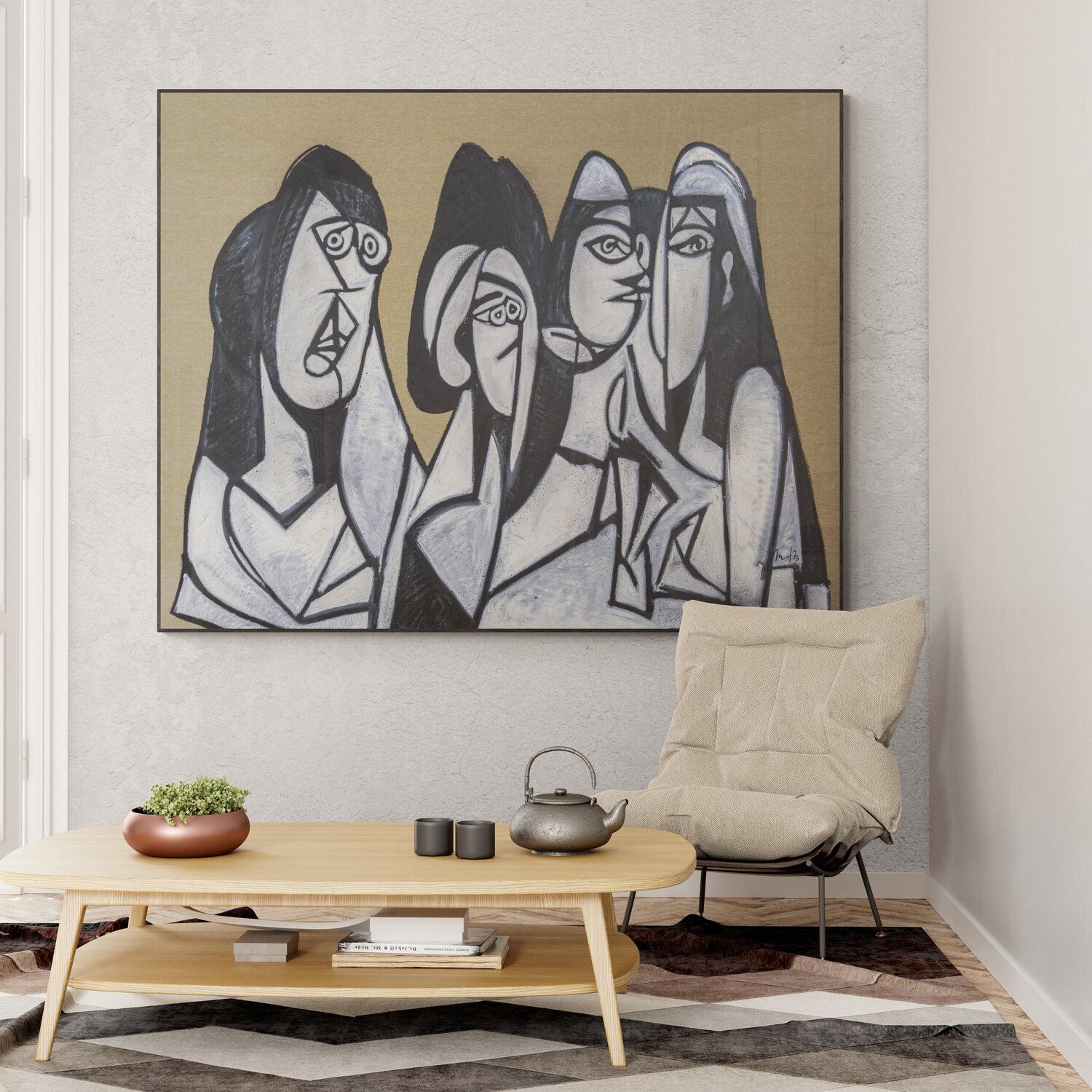 The Gossipers by Mario Henrique (2023) : Painting Oil on Canvas - Singulart