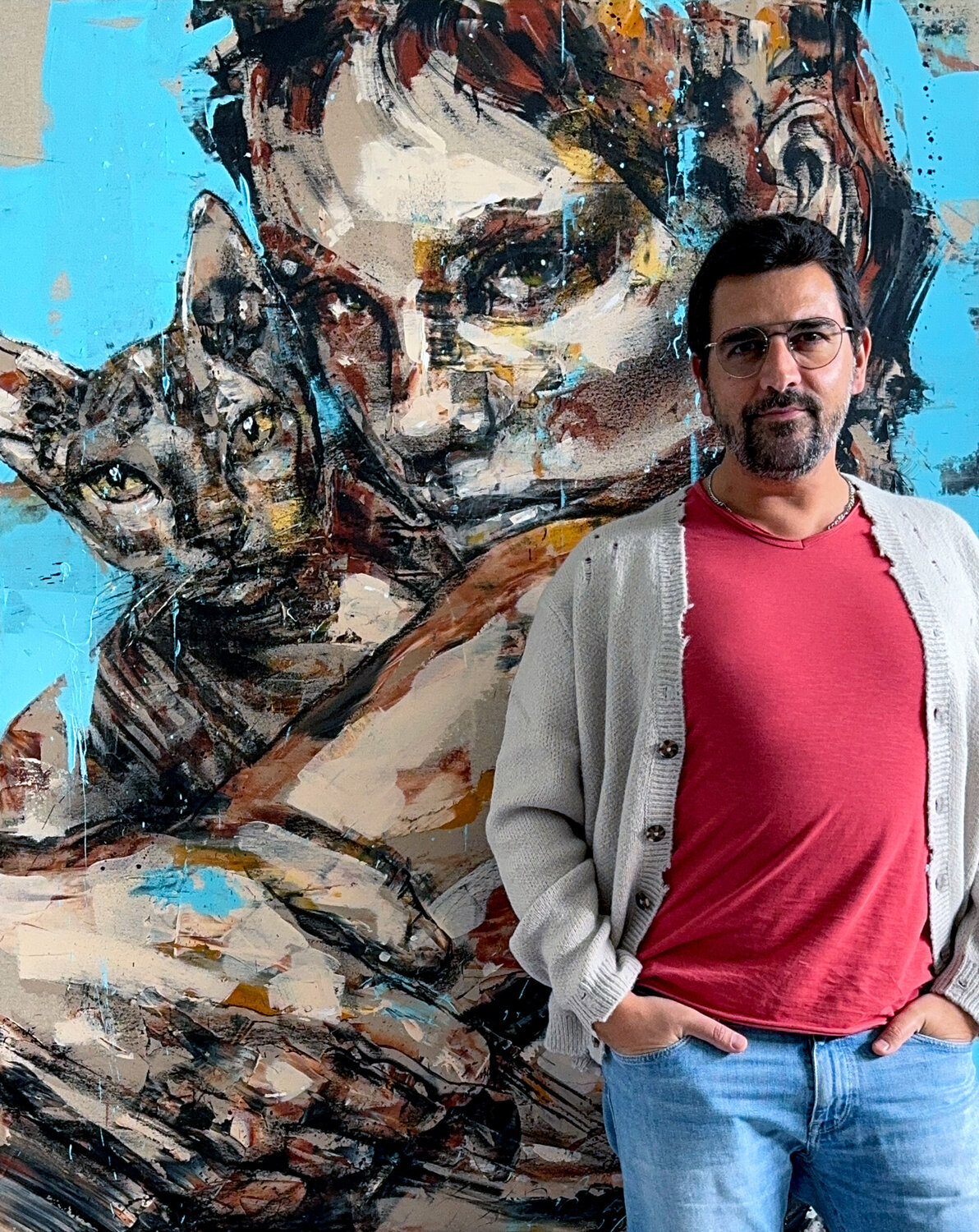 Katrina von Mario Henrique (2024): Malerei Acryl, Öl auf Leinwand ...