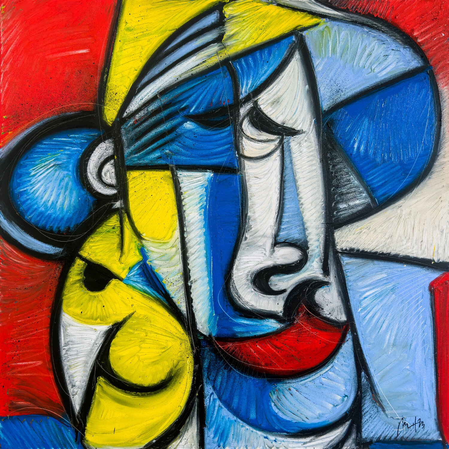 Red Lips by Mario Henrique (2023) : Painting Oil on Canvas - SINGULART