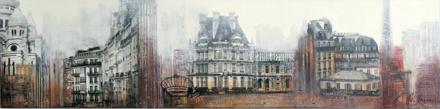 Quartiers parisiens by Renée De Gagné (2021) : Painting Acrylic ...