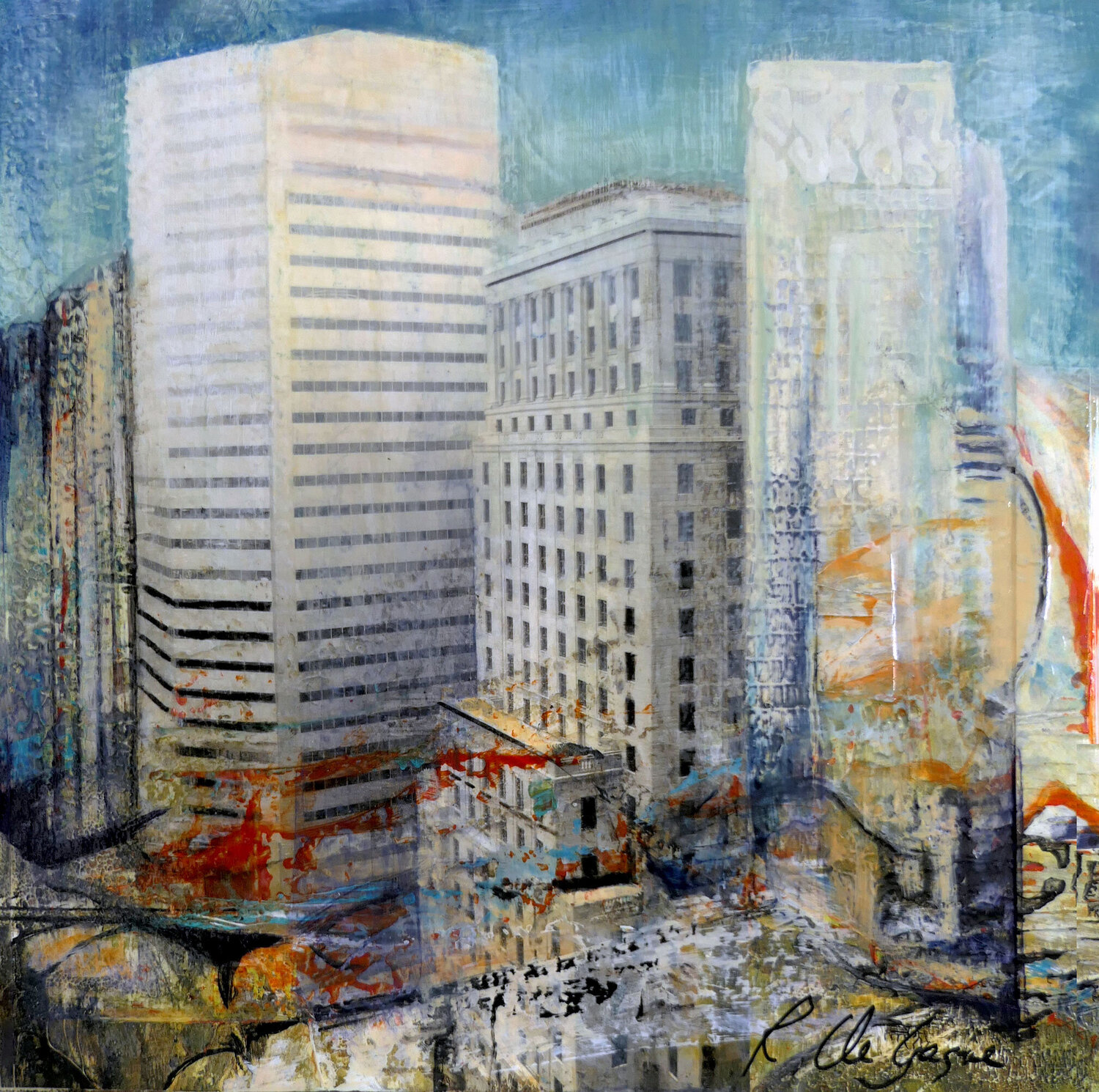 Transition by Renée De Gagné (2022) : Painting Acrylic, Collage on Wood ...