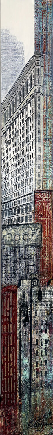 Flatiron Reflections de Renée De Gagné (2025): Pintura Acrílico ...