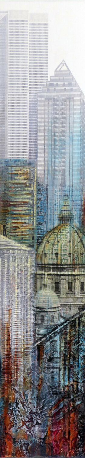 A Glimpse Of The City - 8 by Renée De Gagné (2019) : Painting Acrylic ...