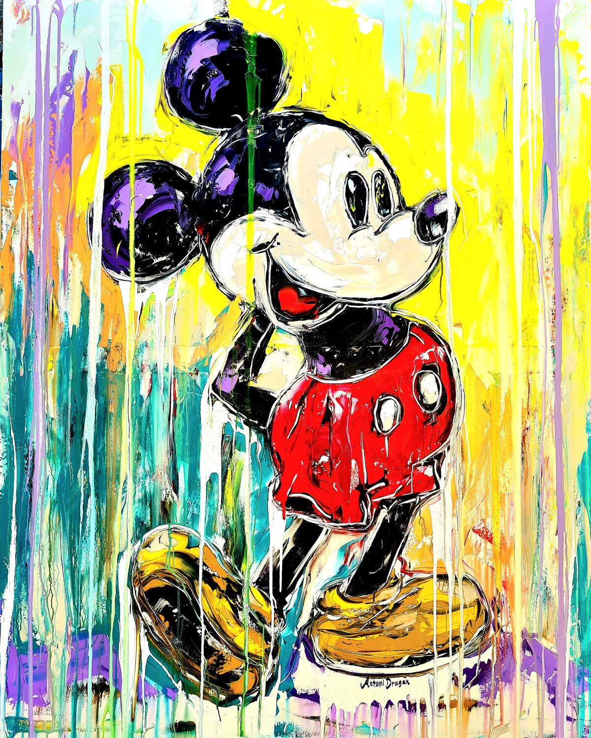 Mickey Mouse Enorme touches popart de Antoni Dragan (2024) : Peinture ...