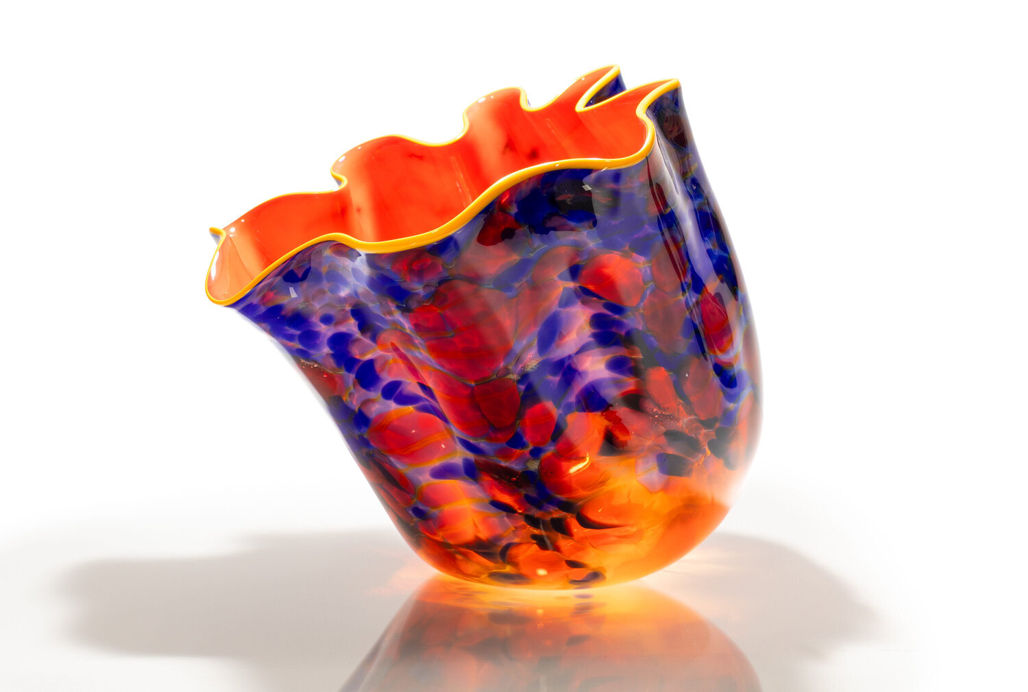 Dale Chihuly Blue and Red Pacific Sunrise Macchia Signed PP 2006 Hand ...