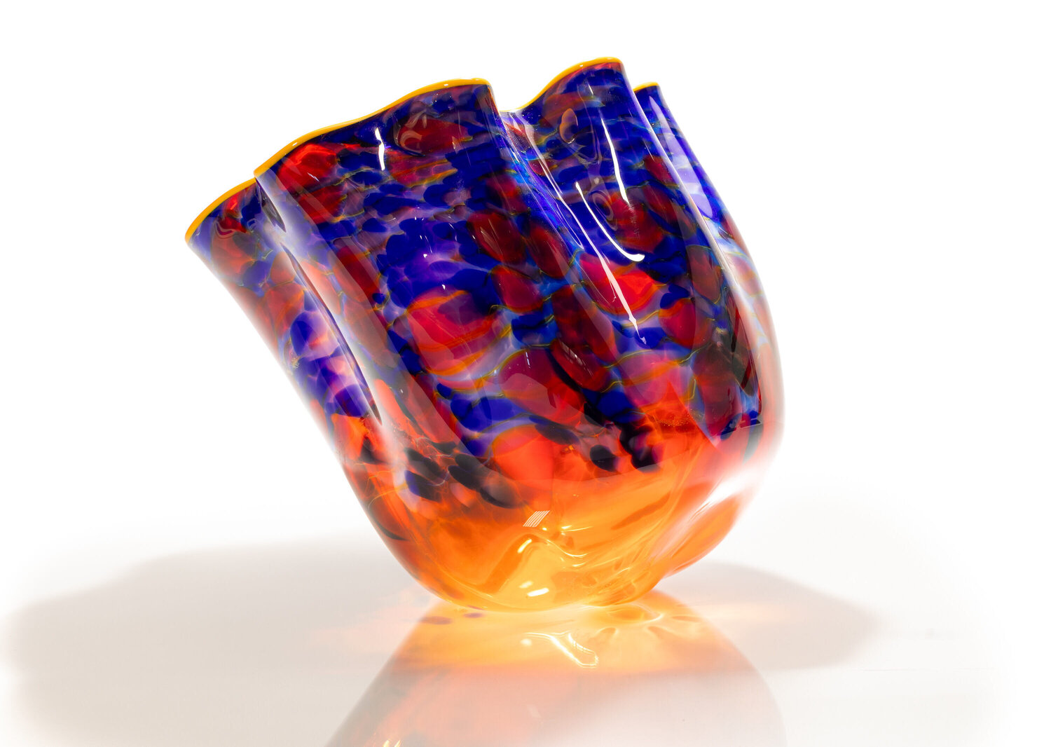 Dale Chihuly Blue and Red Pacific Sunrise Macchia Signed PP 2006 Hand ...