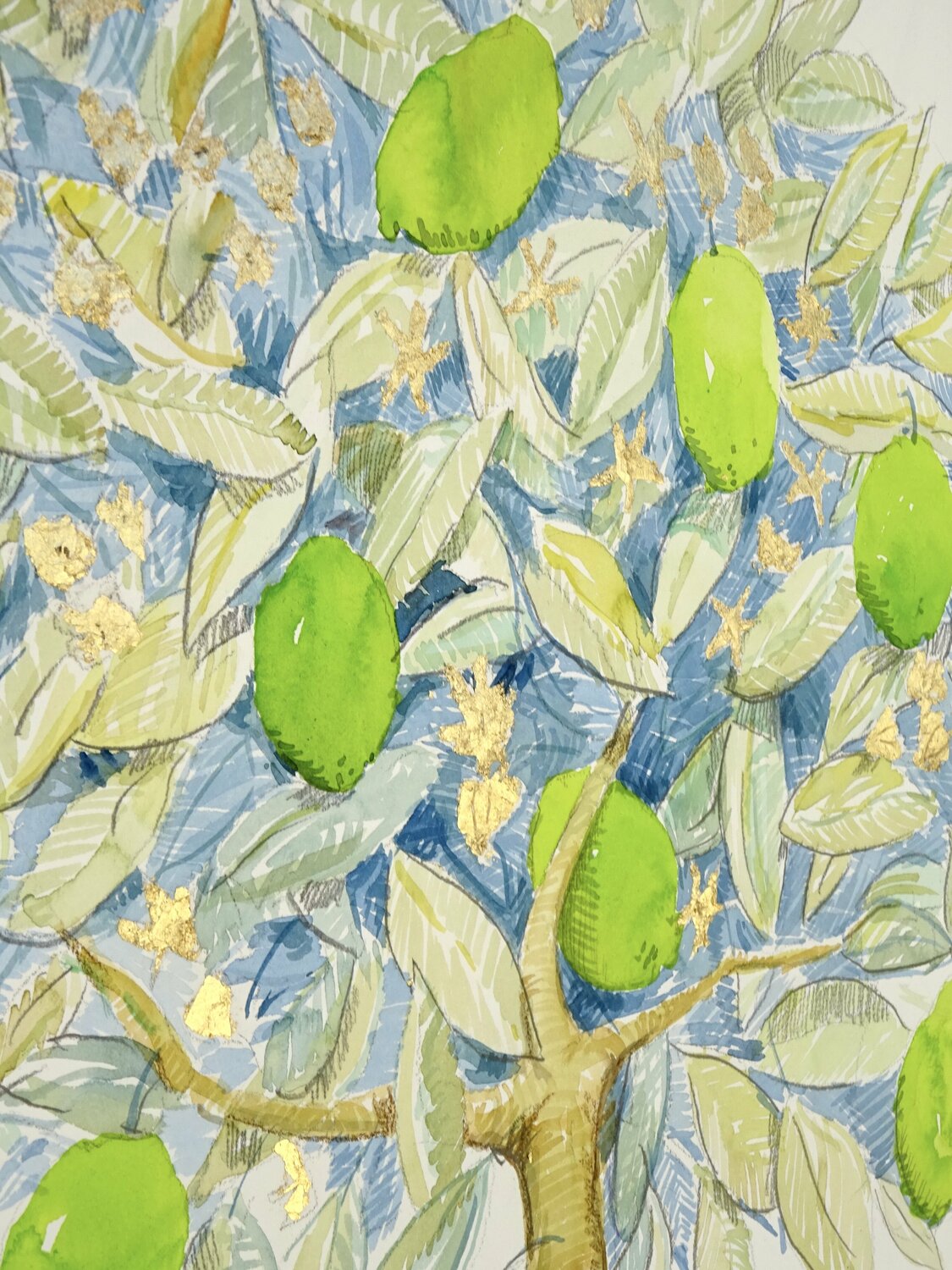 Gilded Bonsai Lime Tree by Angie Brooksby-Arcangioli (2022) : Painting ...