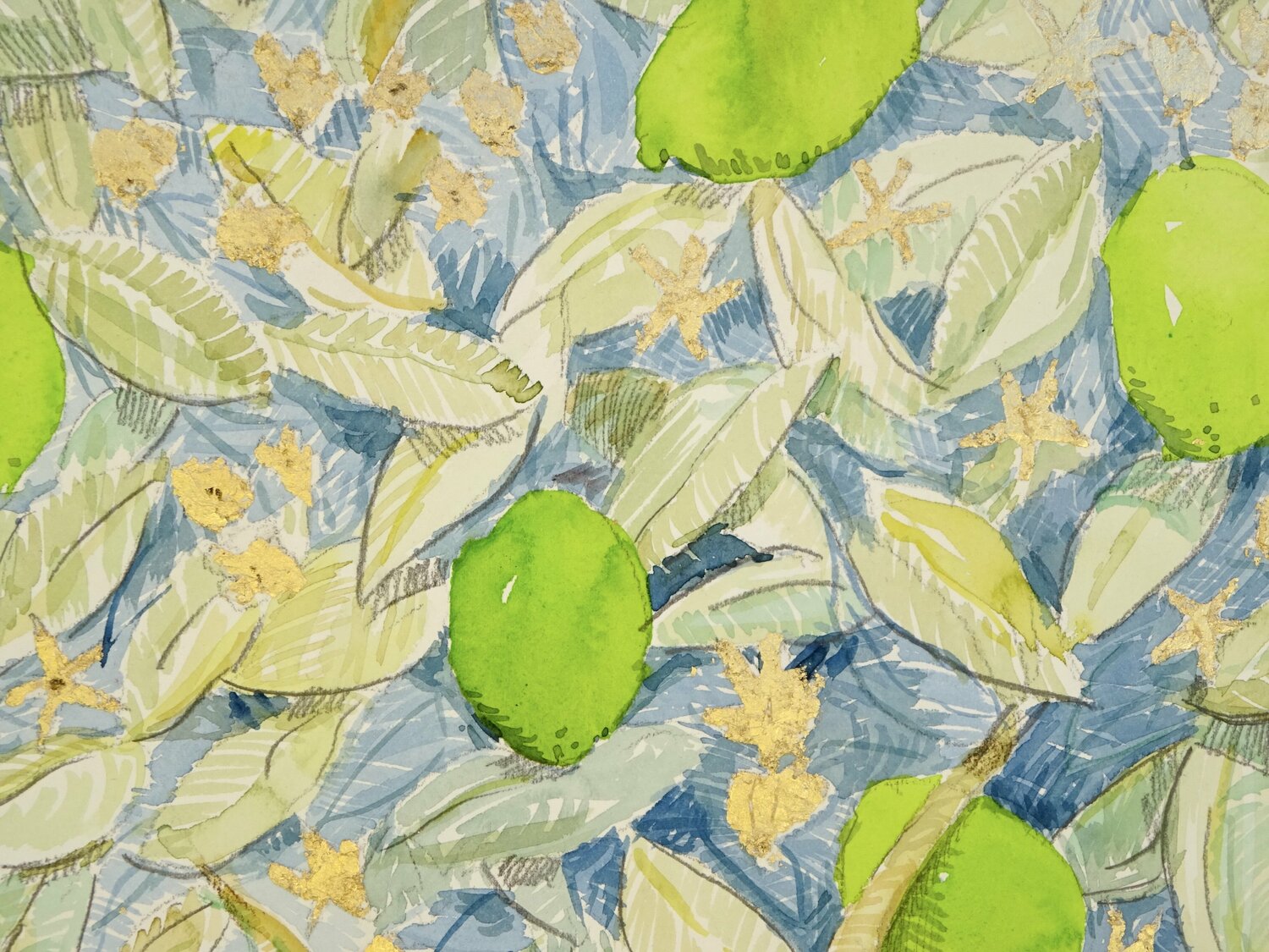 Gilded Bonsai Lime Tree by Angie Brooksby-Arcangioli (2022) : Painting ...