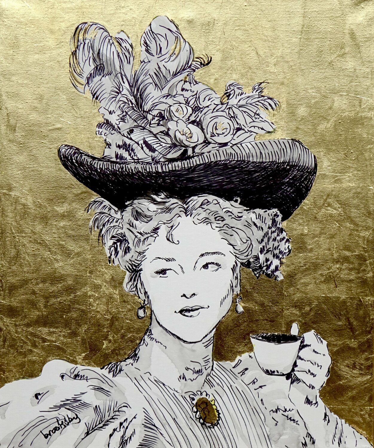 Gilded Portrait of Victorian Lady de Angie Brooksby-Arcangioli (2022 ...