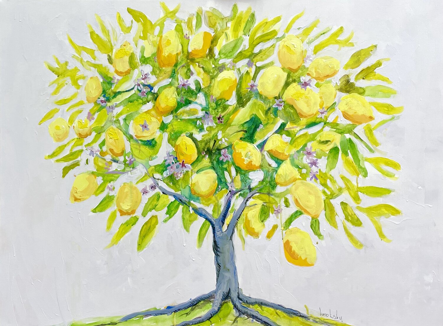 Lemon Tree of Joy by Angie Brooksby-Arcangioli (2024) : Painting ...