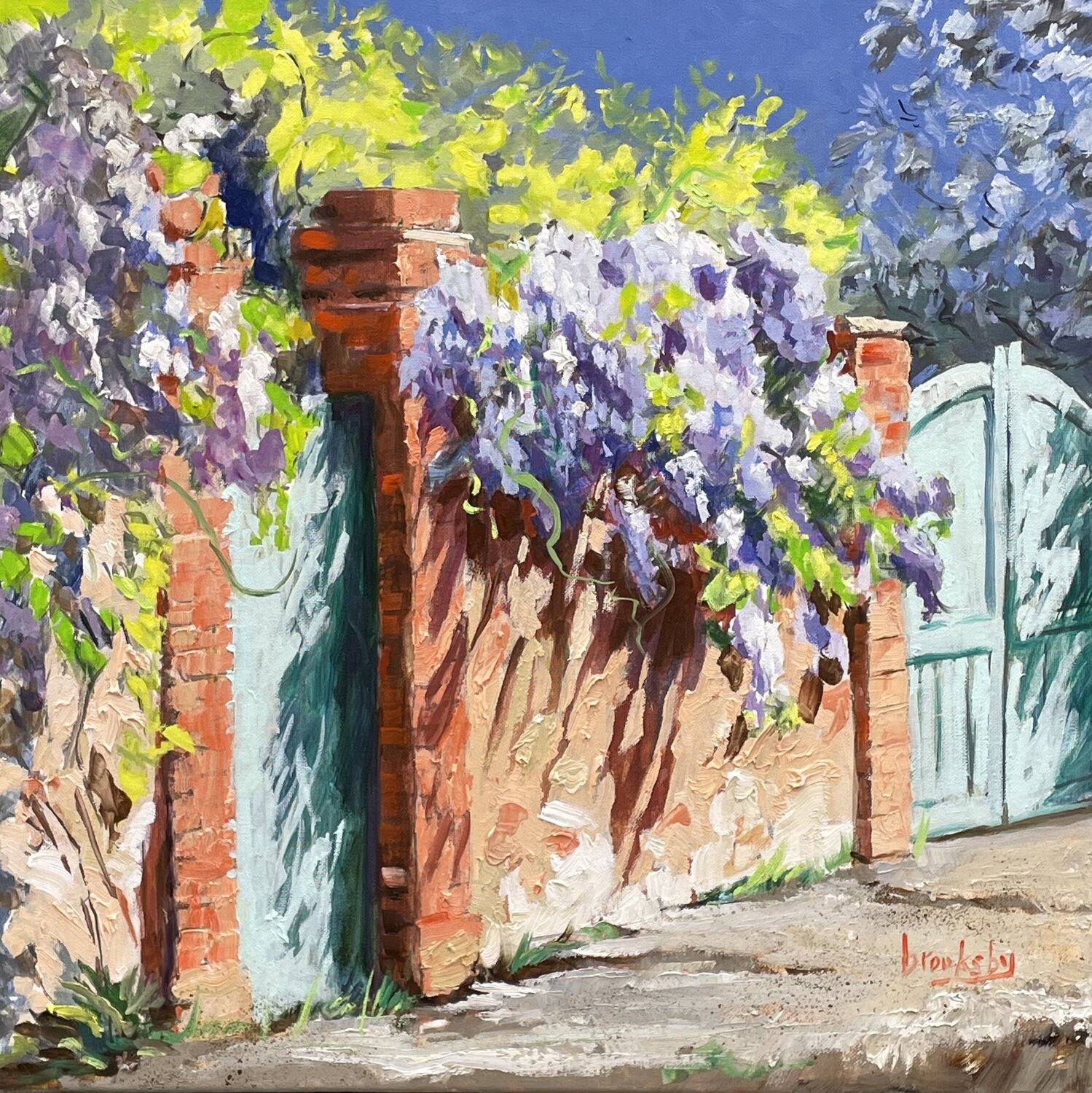 Wisteria and Green gate on Porqueroles Island de Angie Brooksby ...