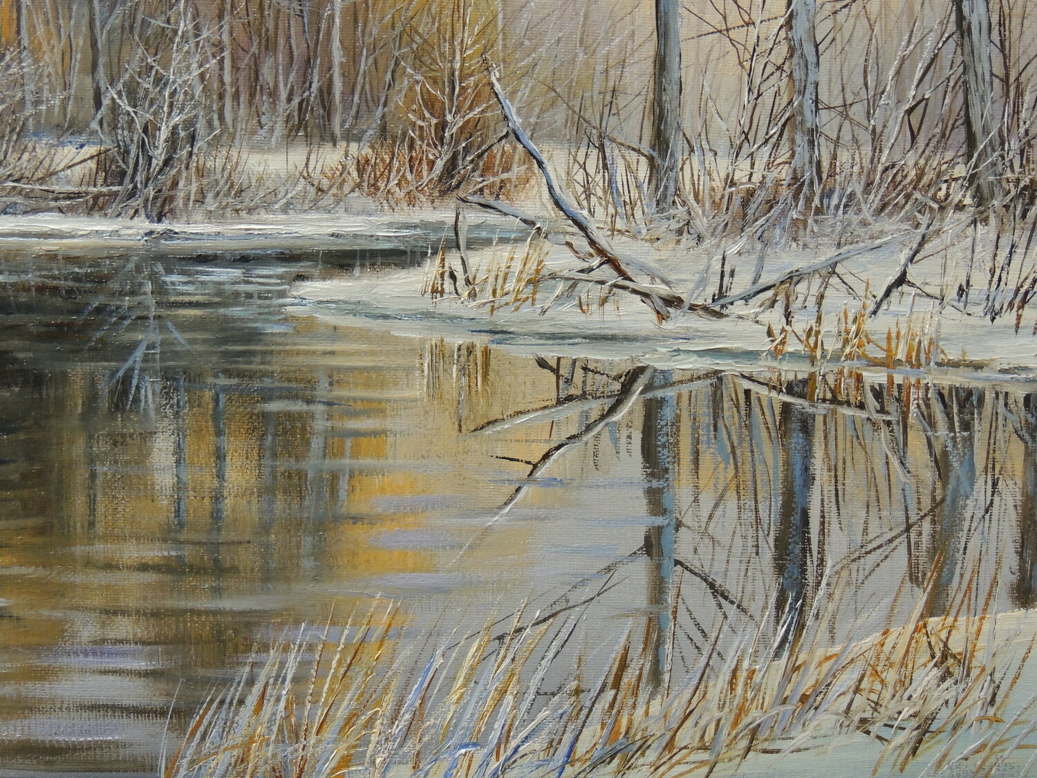 Embracing the Cold by Oleg Riabchuk (2022) : Painting Oil on Canvas ...