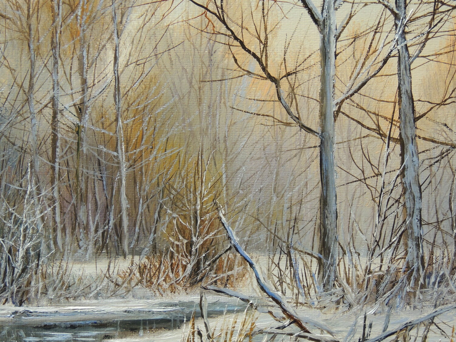 Embracing the Cold by Oleg Riabchuk (2022) : Painting Oil on Canvas ...