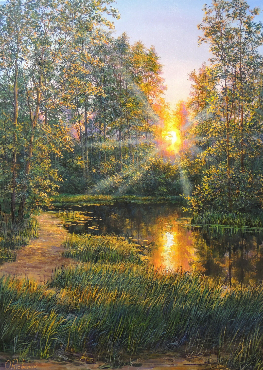 Sunlit Symphony by Oleg Riabchuk (2023) : Painting Oil on Canvas ...