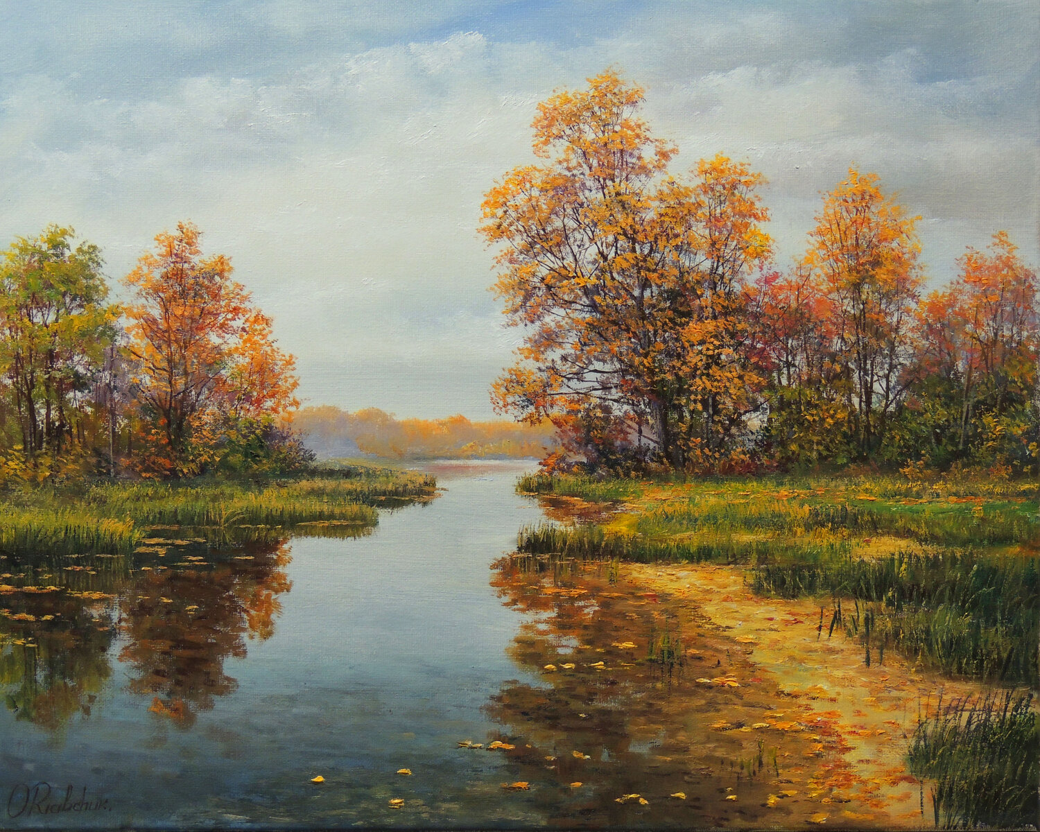 A Touch of Autumn by Oleg Riabchuk (2023) : Painting Oil on Canvas ...