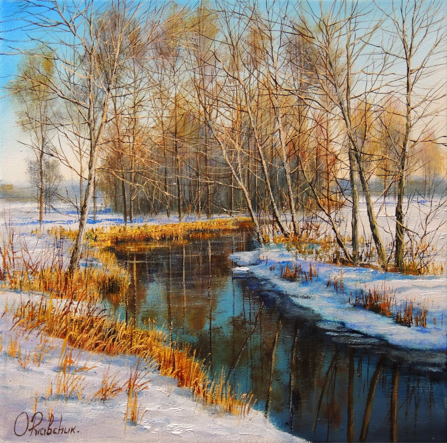 Is Spring just around the corner by Oleg Riabchuk (2024) : Painting Oil ...