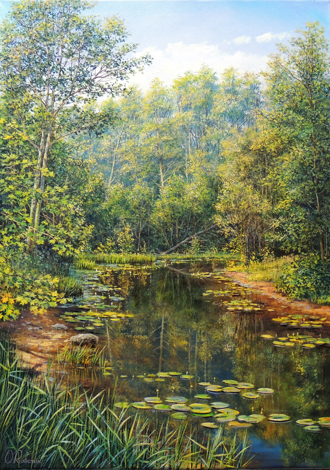 Secrets of Summer by Oleg Riabchuk (2024) : Painting Oil on Canvas ...