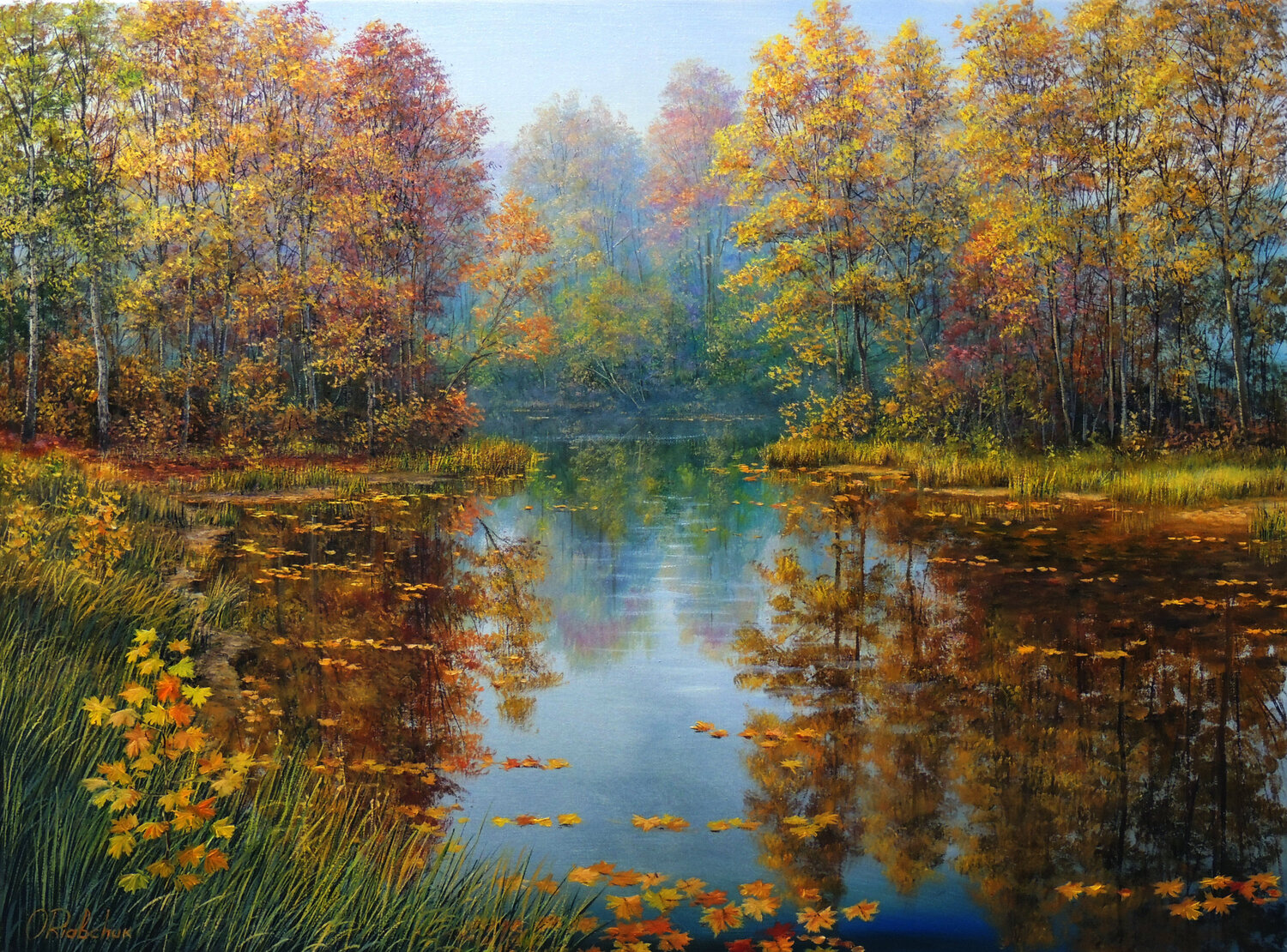 On the Wings of Autumn de Oleg Riabchuk (2025): Pintura Óleo en Lienzo ...