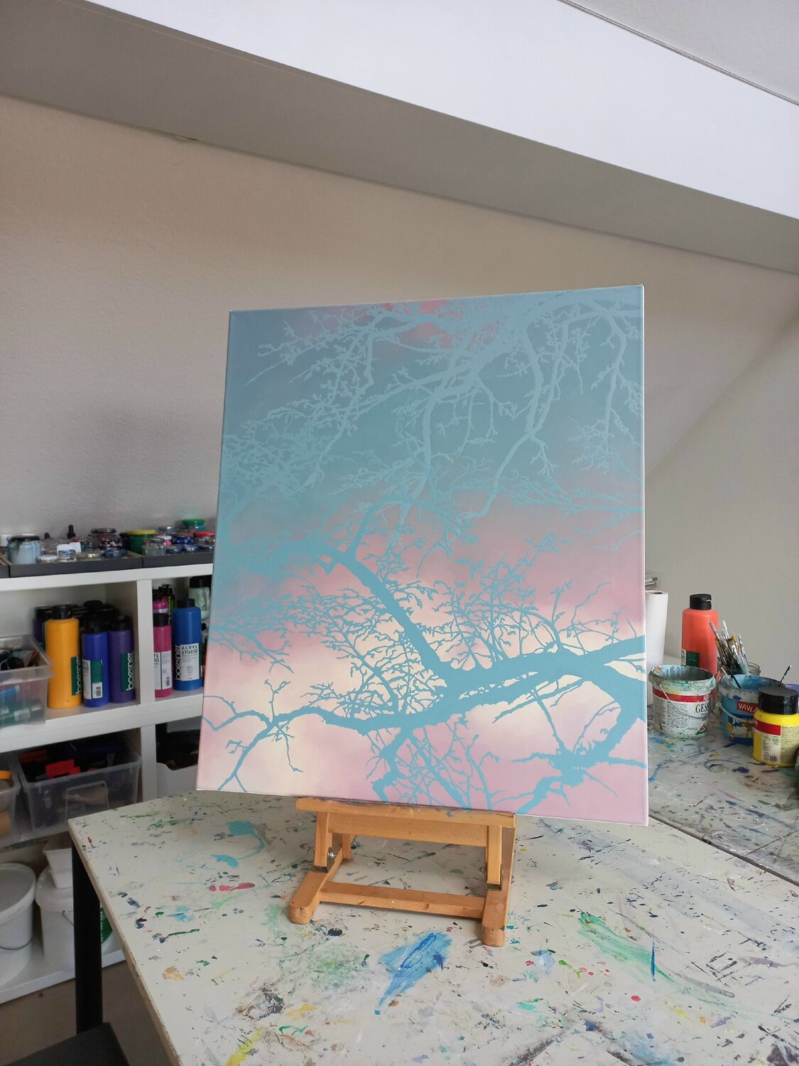 Blue Branches by Robin Ballard (2024) : Painting Acrylic on Canvas ...