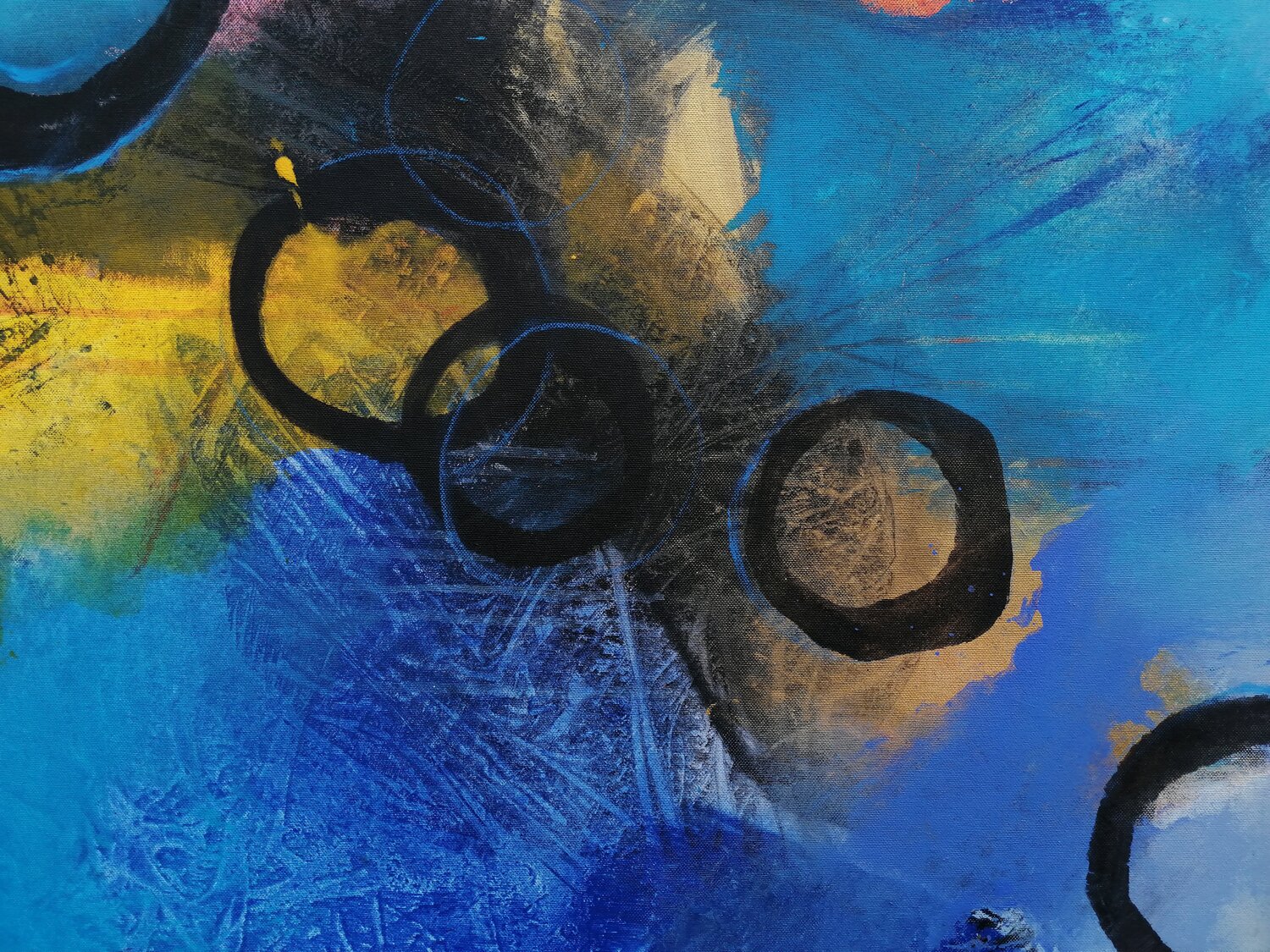 Der blaue Twist by Olga David (2021) : Painting Acrylic, Pastel on ...