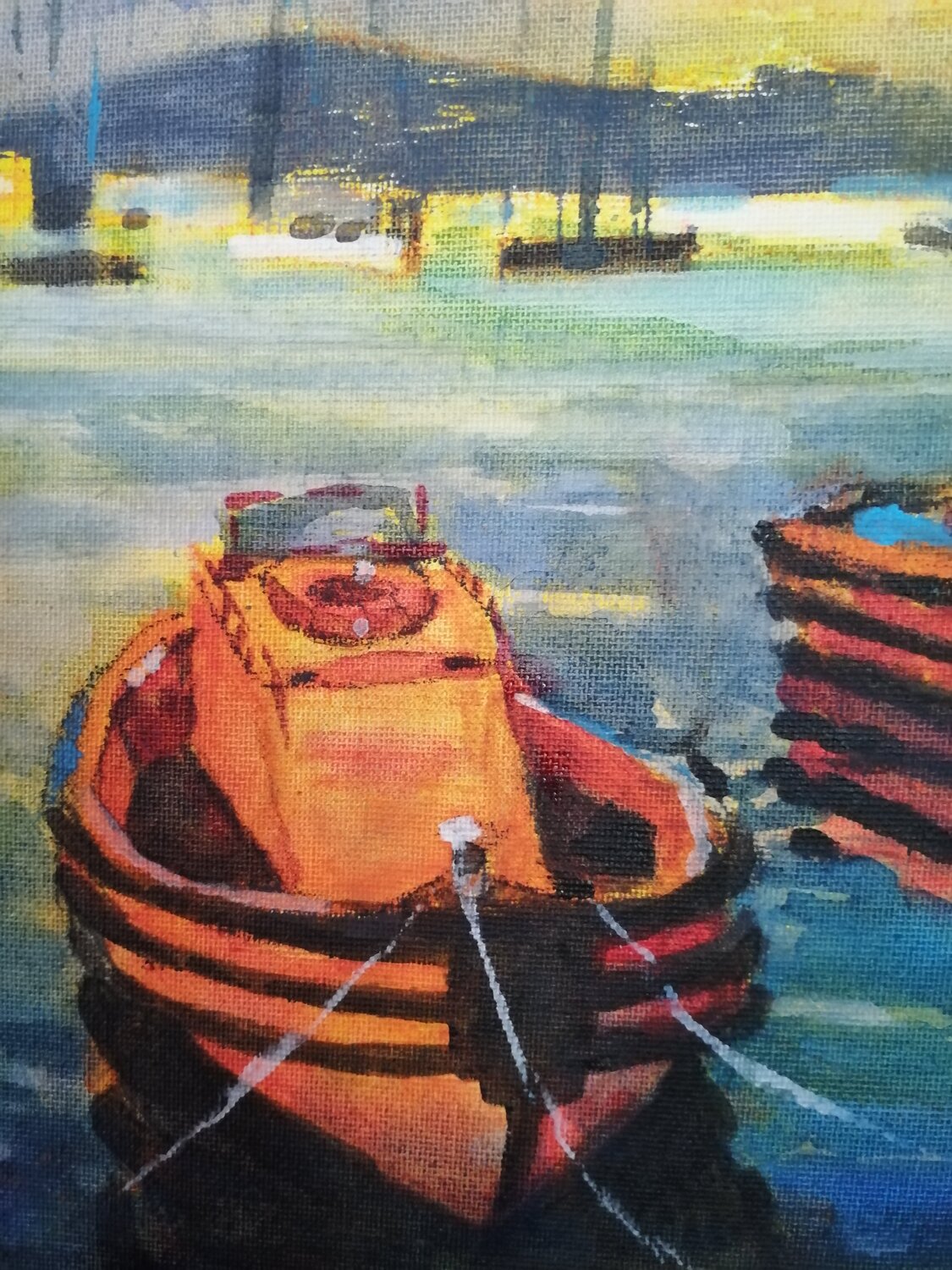 Bella Italia - Boote by Olga David (2023) : Painting Acrylic on Canvas - Singulart