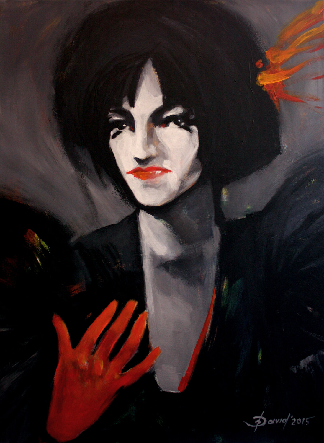 Femme fatale by Olga David (2015) : Painting Acrylic on Canvas - Singulart