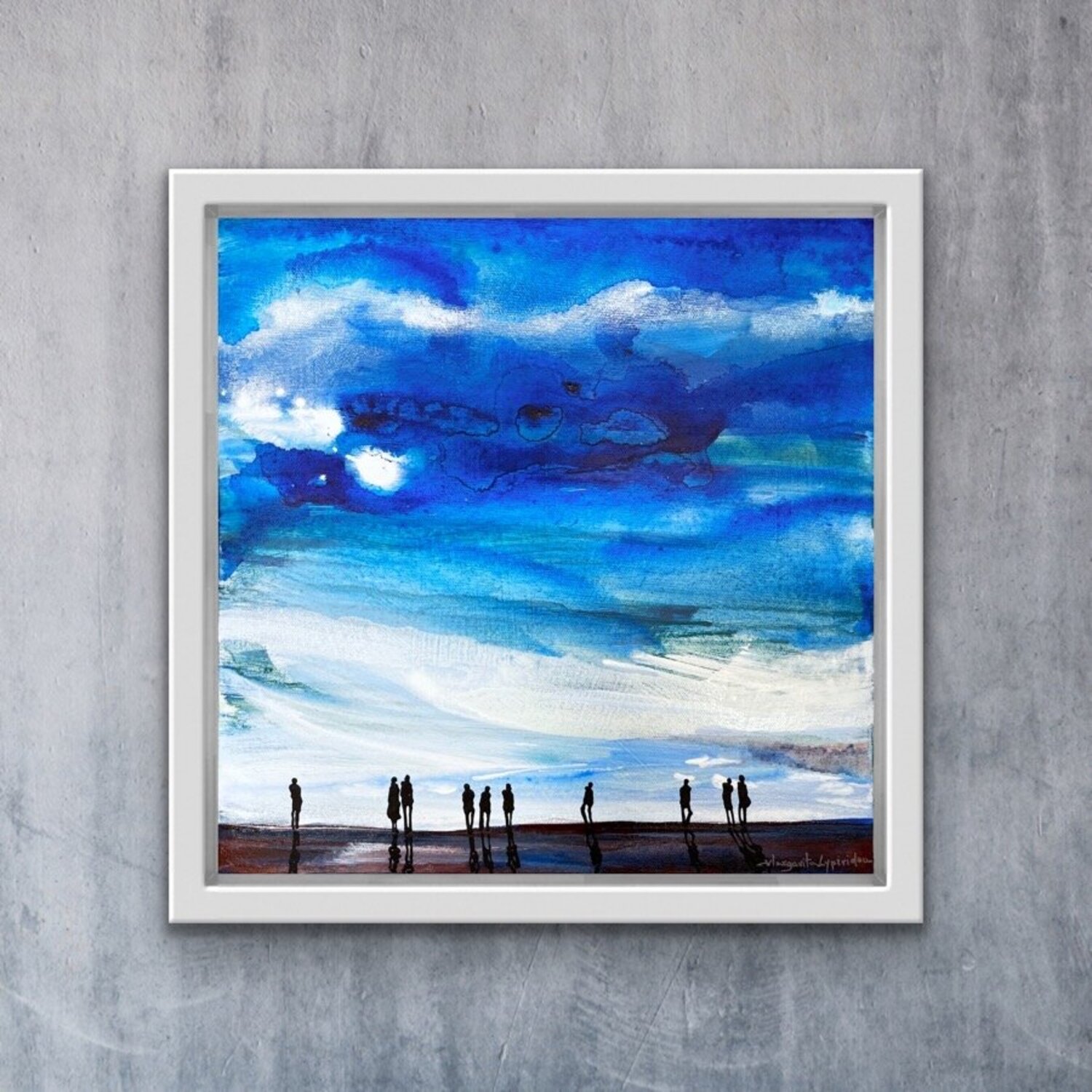 Waterfront von Margarita Lypiridou (2022): Malerei Acryl auf Holz - Singulart