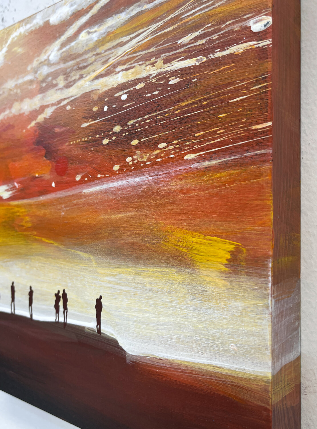 Shooting Stars von Margarita Lypiridou (2022): Malerei Acryl auf Holz - SINGULART