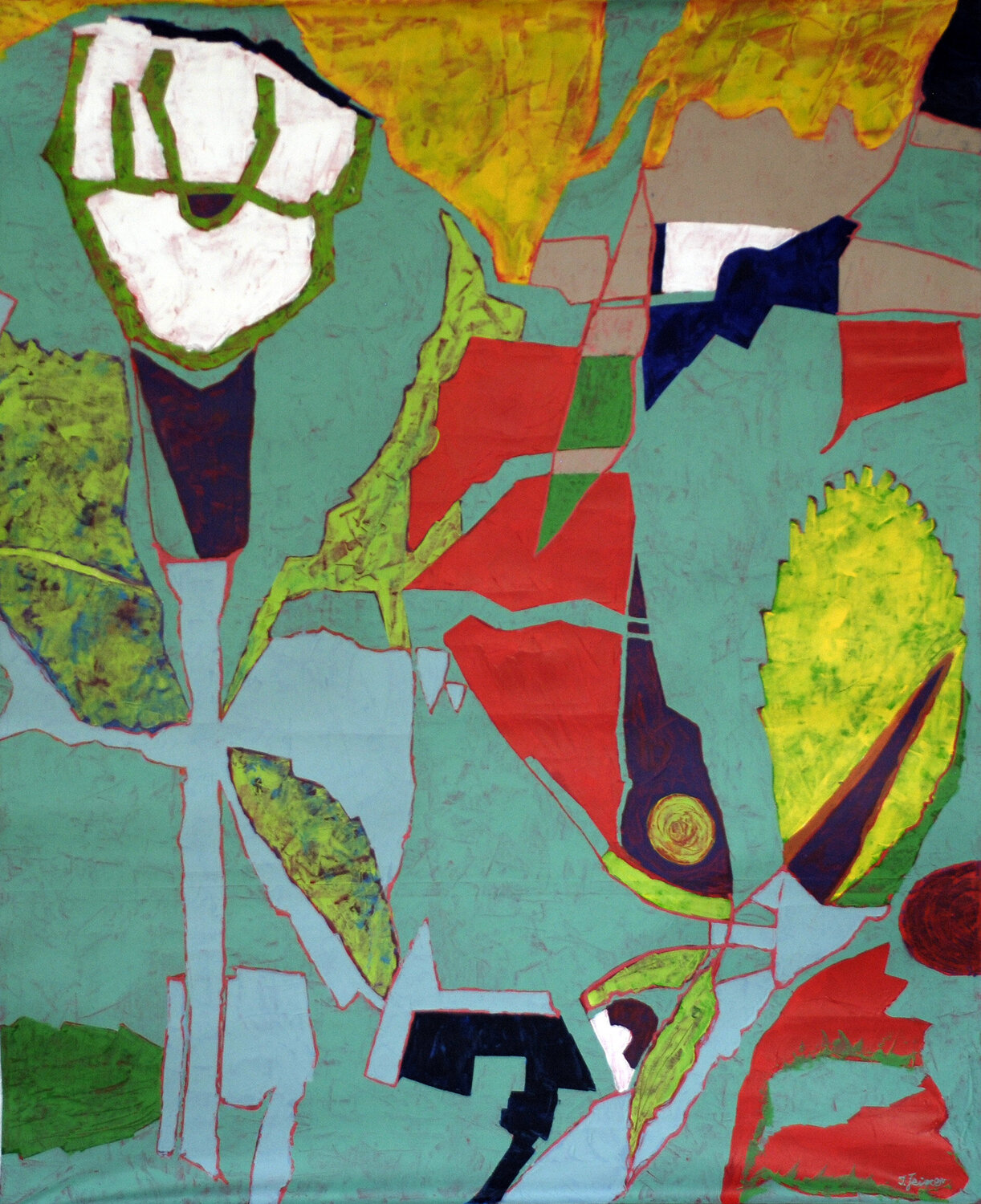 Recycled Map 2 de Ilse Feiner (N.D) : Peinture Acrylique sur Carton ...