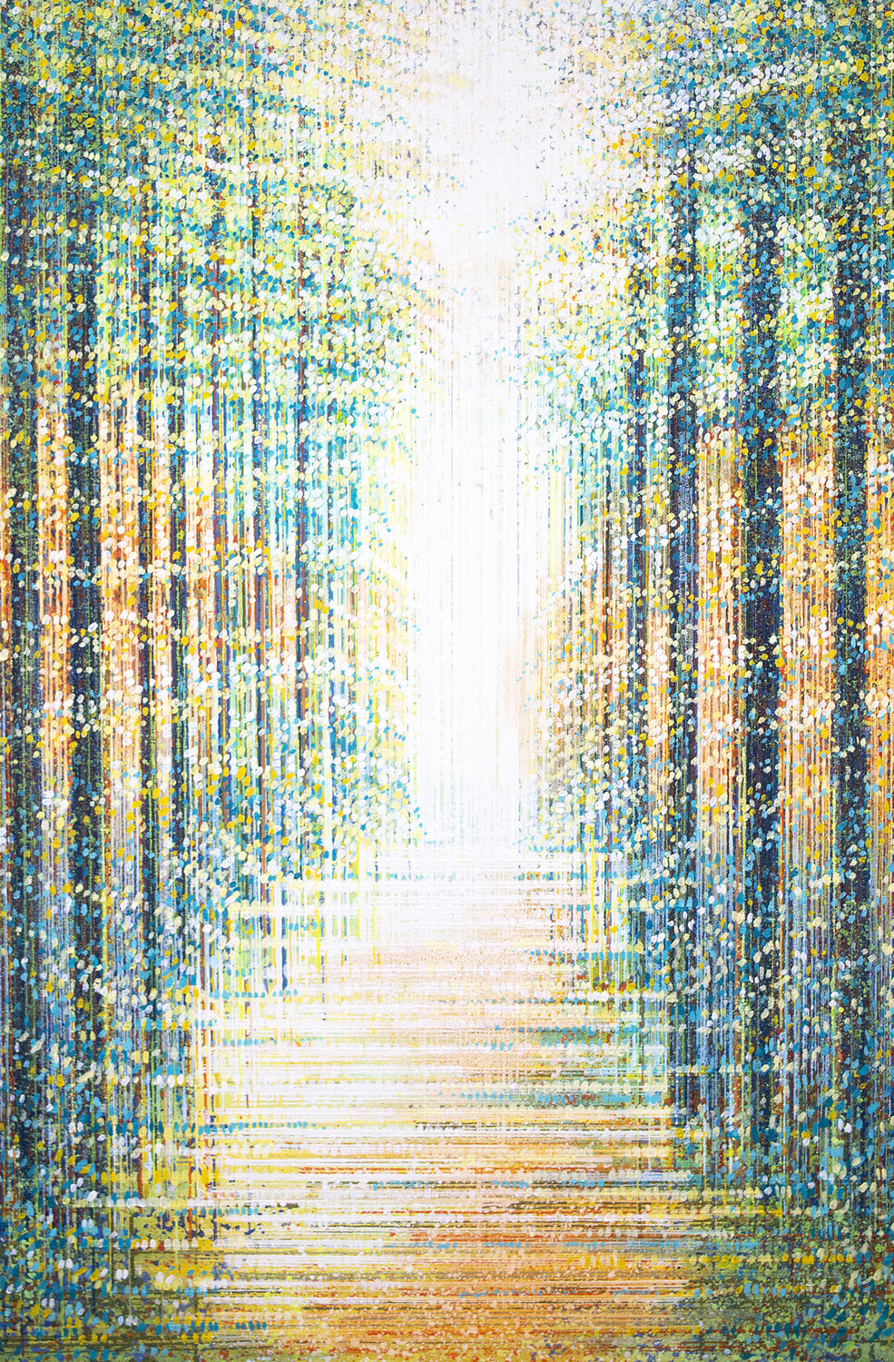 Light Dancing Through Forest At Sunset by Marc Todd (2022) : Painting ...