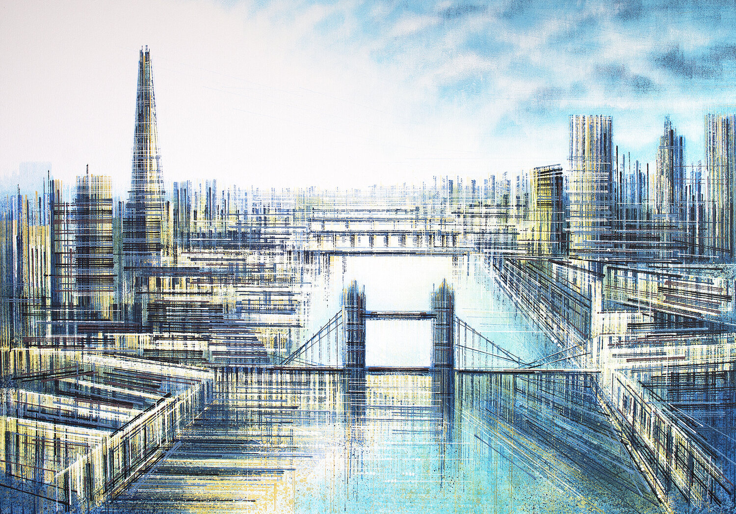 City Of London Skyline by Marc Todd (2025) : Painting Acrylic on Canvas ...