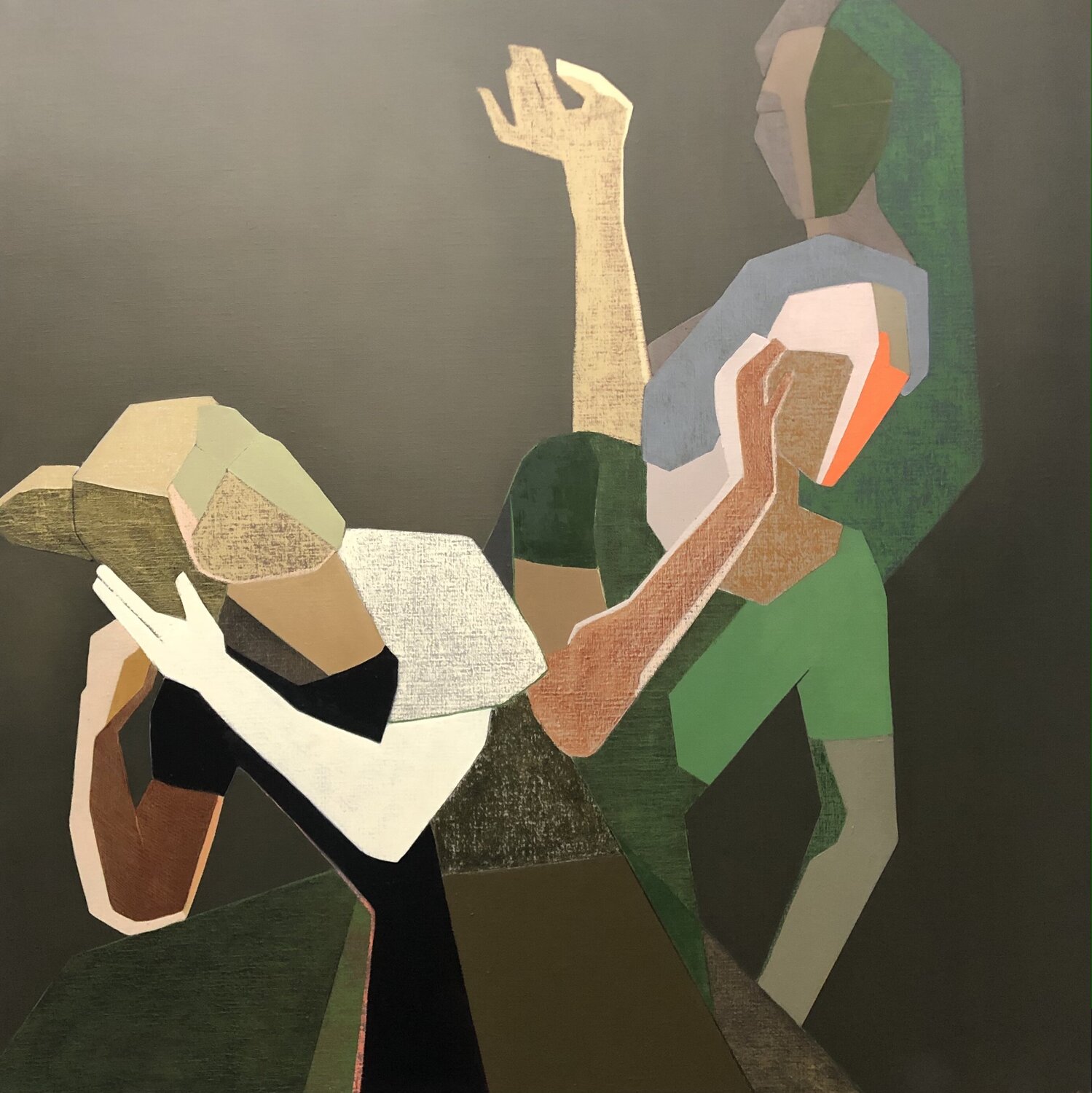 Trio by Marie-Astrid Grivet (2024) : Painting Oil on Canvas - Singulart