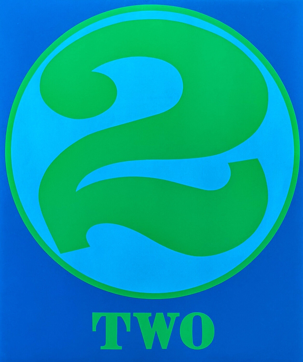 Robert Indiana (1928–2018) - Two, from numbers - Screenprint in colors ...