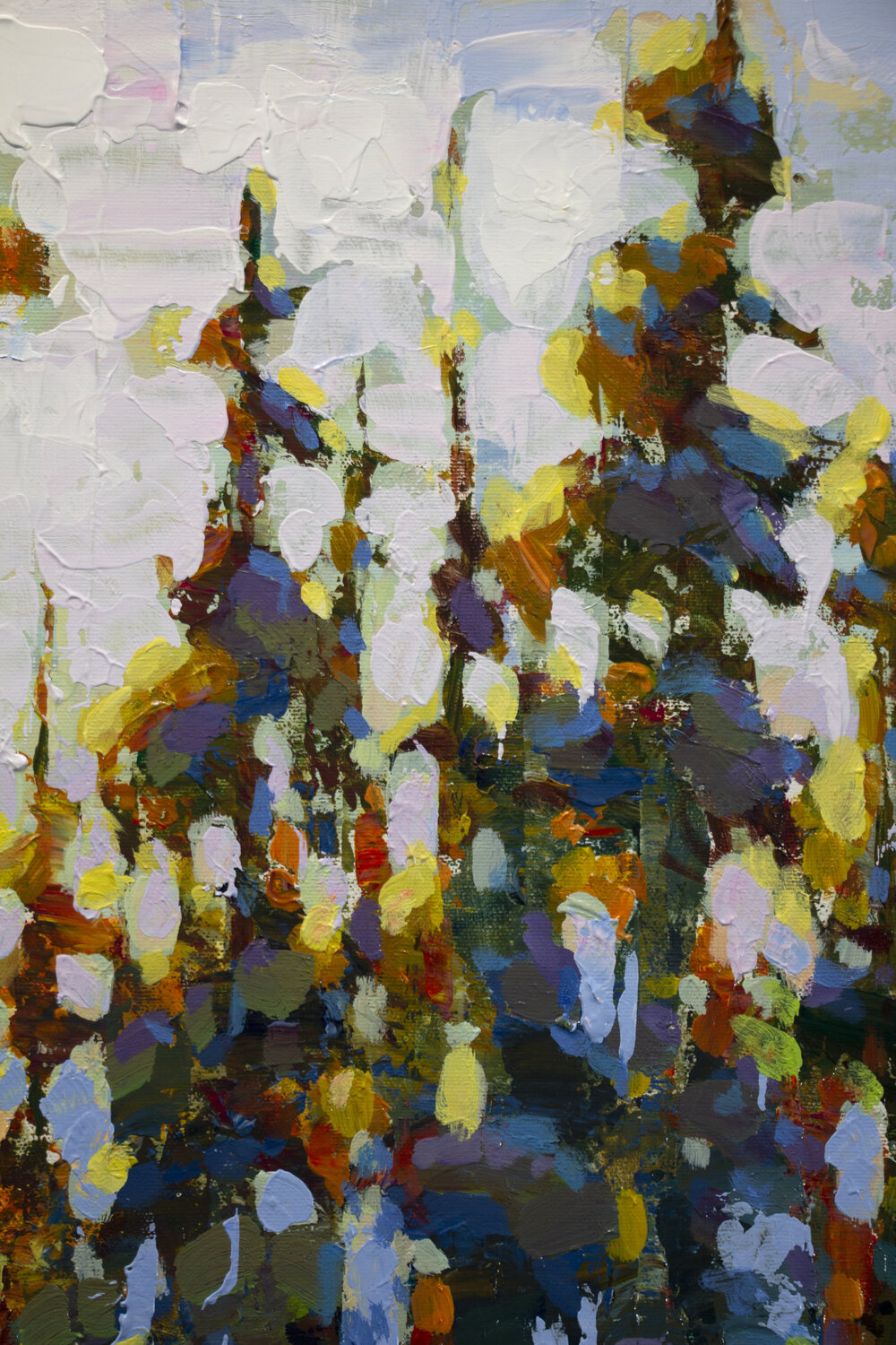 Sparkles through the trees by Vadim Dolgov (2023) : Painting Acrylic on ...