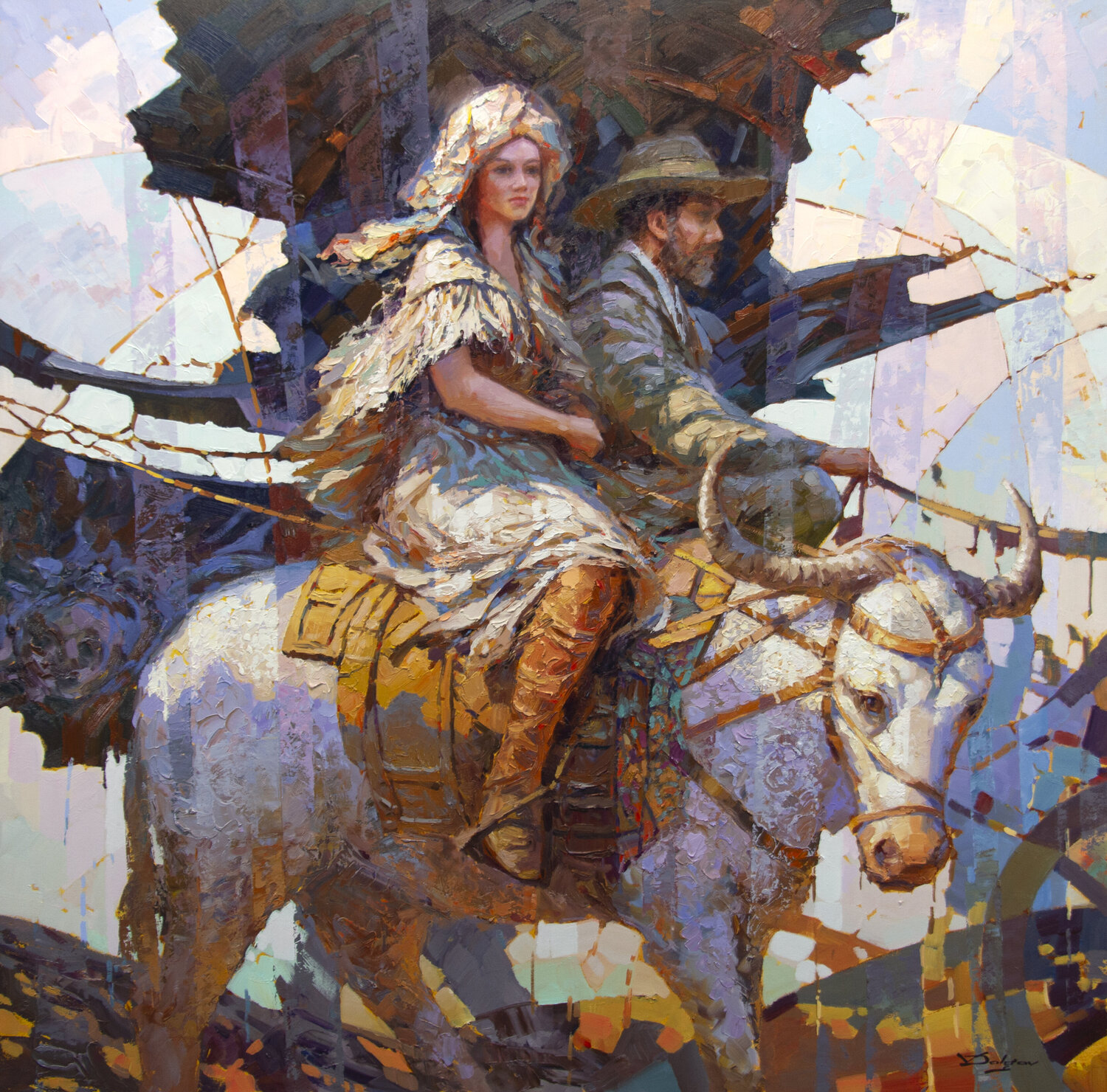 Moving to the future de Vadim Dolgov (2023): Pintura Óleo en Lienzo ...