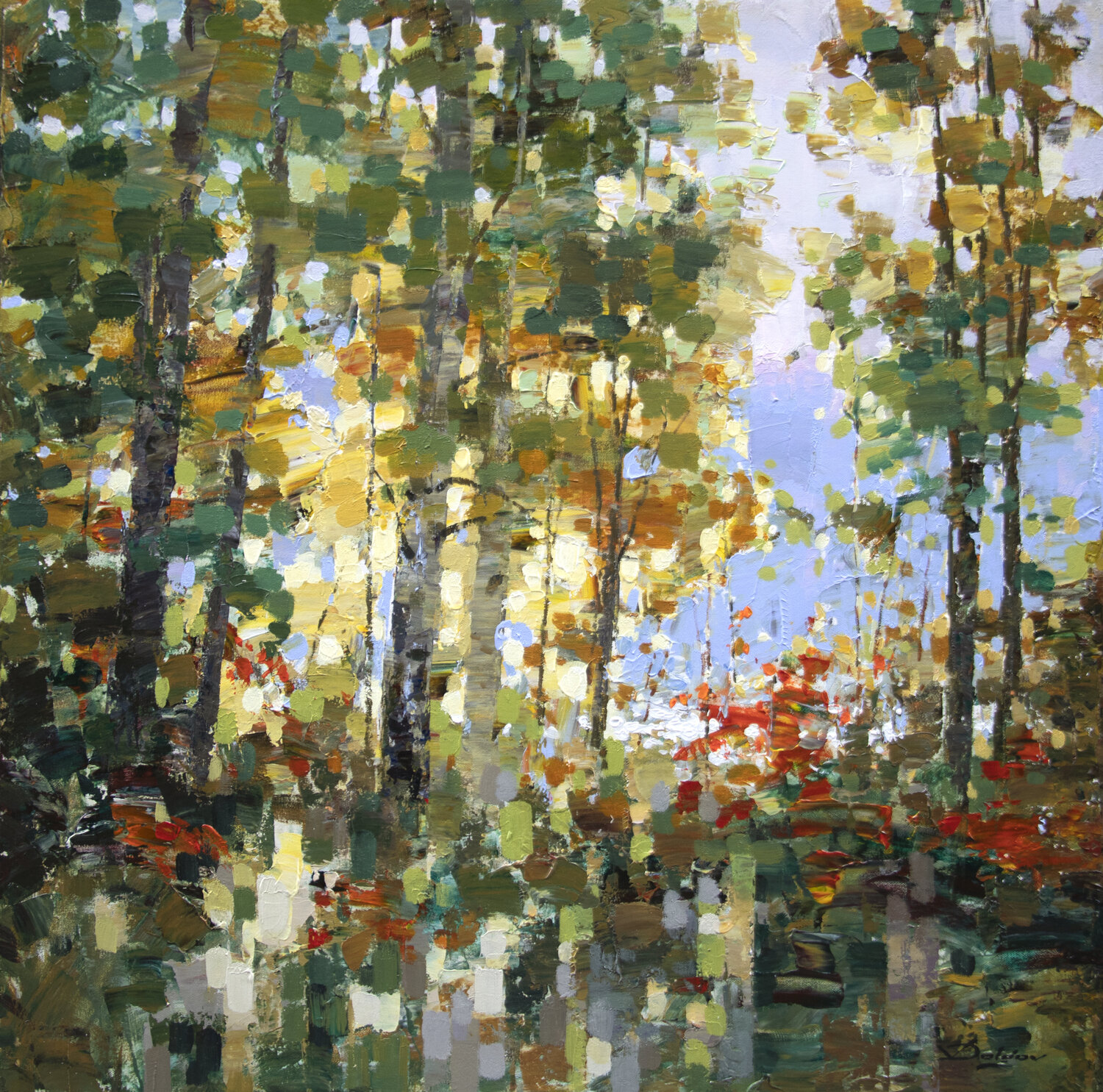 Sparkles in the bush von Vadim Dolgov (2022): Malerei Acryl auf ...