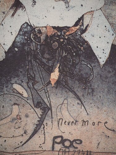 Portrait d'Edgar Poe by Horst Janssen (1990) : Print Engraving - Singulart