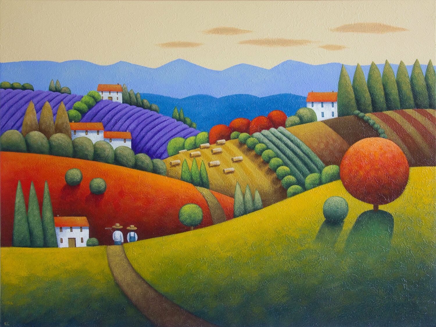 Tuscany Morning No.4 by Kate Graham (2022) : Painting Acrylic on Canvas ...