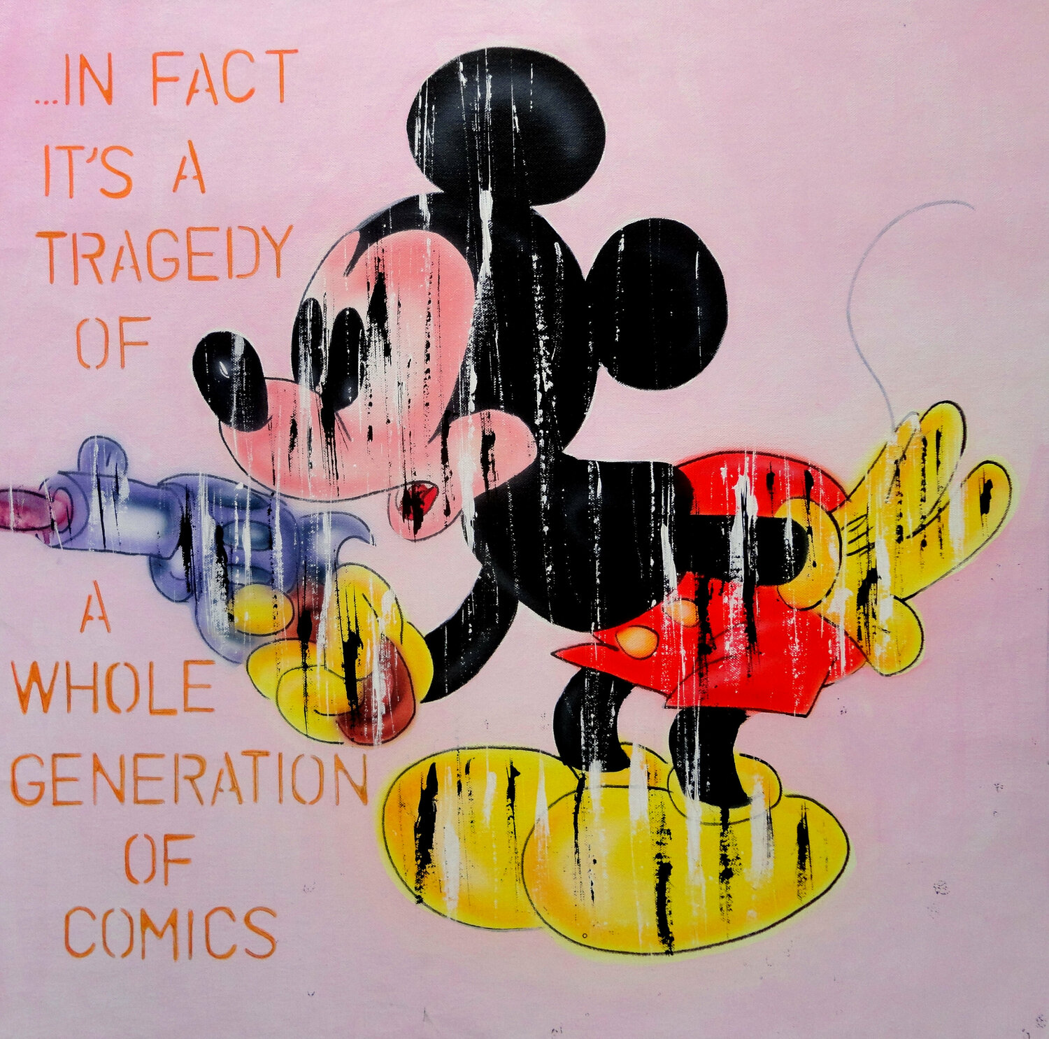 BAD MOUSE de Andrea Clanetti (2018): Pintura Acrílico, Carbón en Lienzo ...