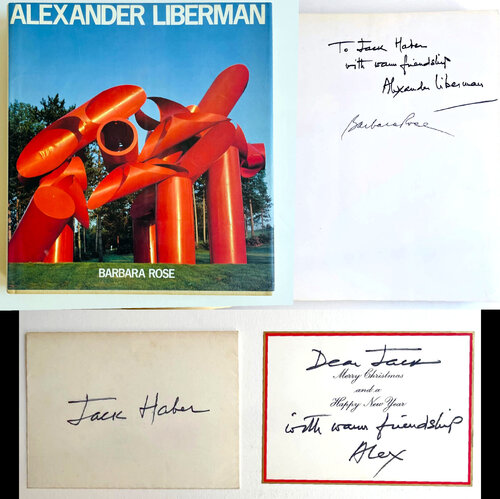 Alexander Liberman, hand signed and inscribed by both Alexander ...