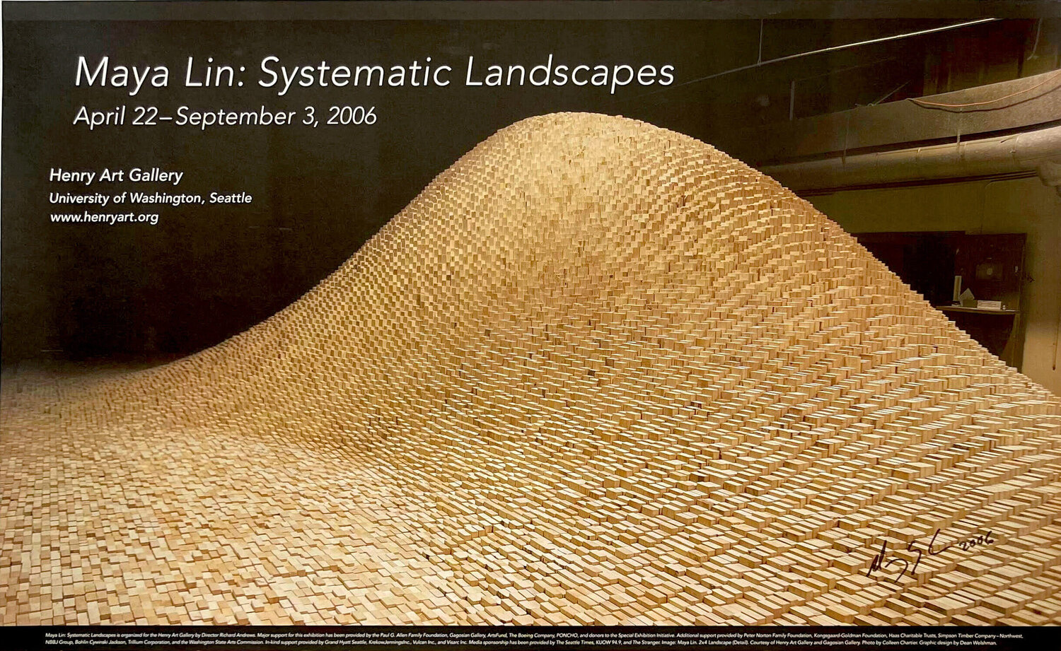 Maya Lin: Systematic Landscapes poster (hand signed and dated) by Maya Lin (2006) : Print ...