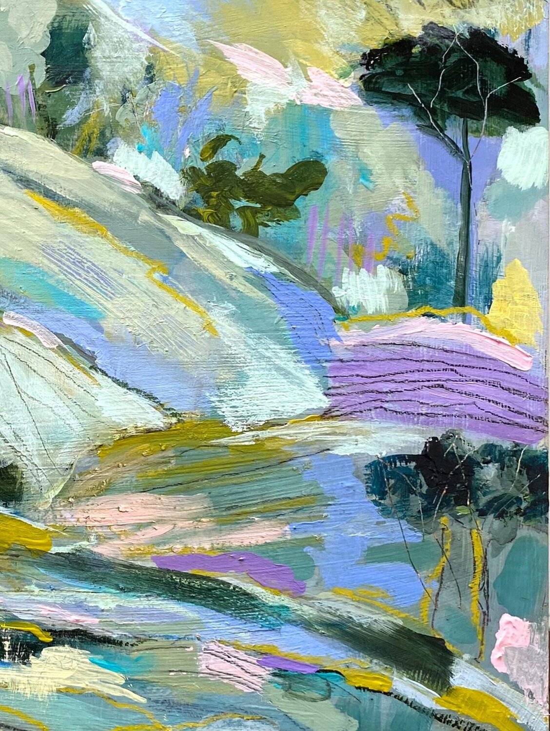 Somewhere Beyond door Nikki Wheeler (2025) : Schilderij Acryl, Pastel ...